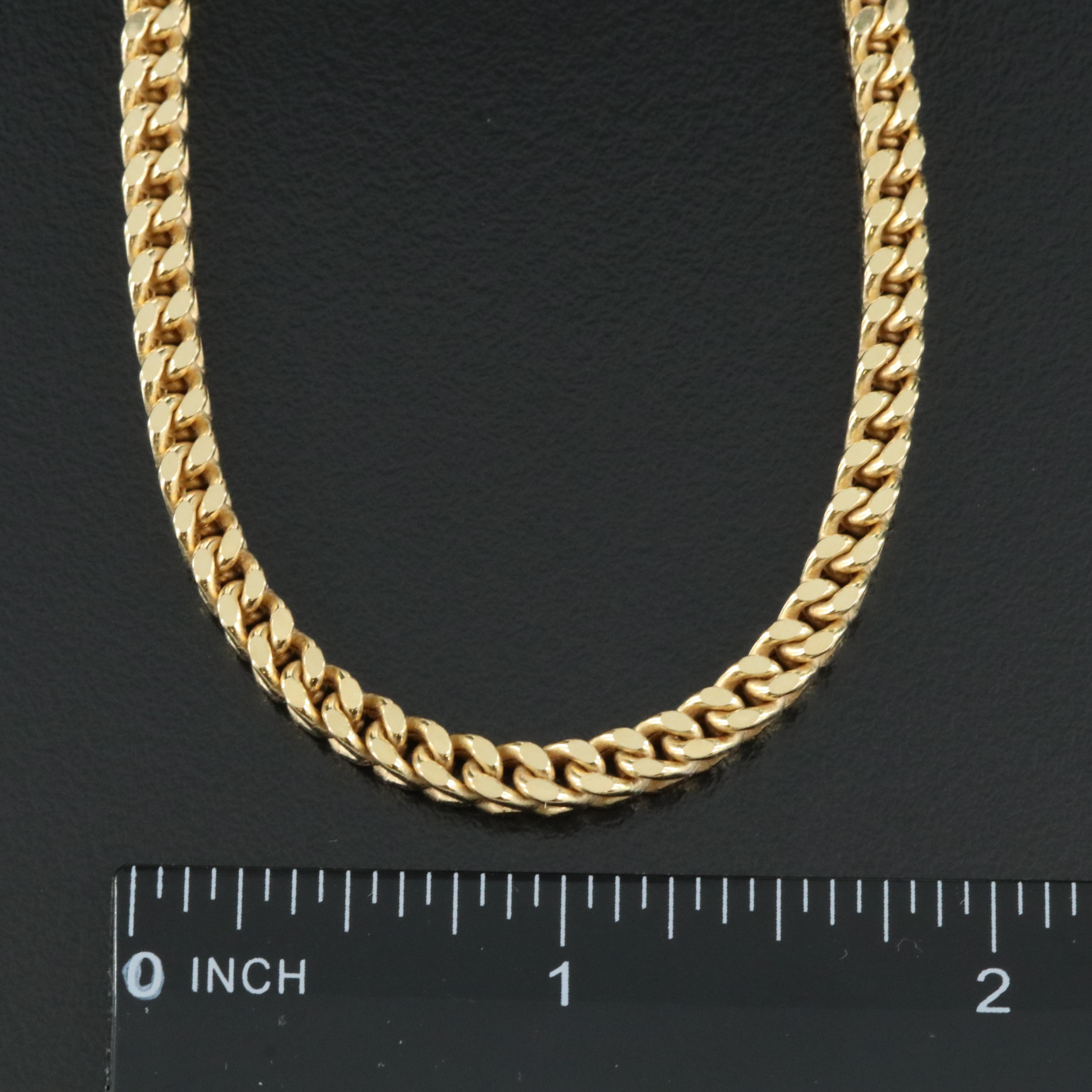 Italian 14K Square Curb Chain Necklace | Everything But The House