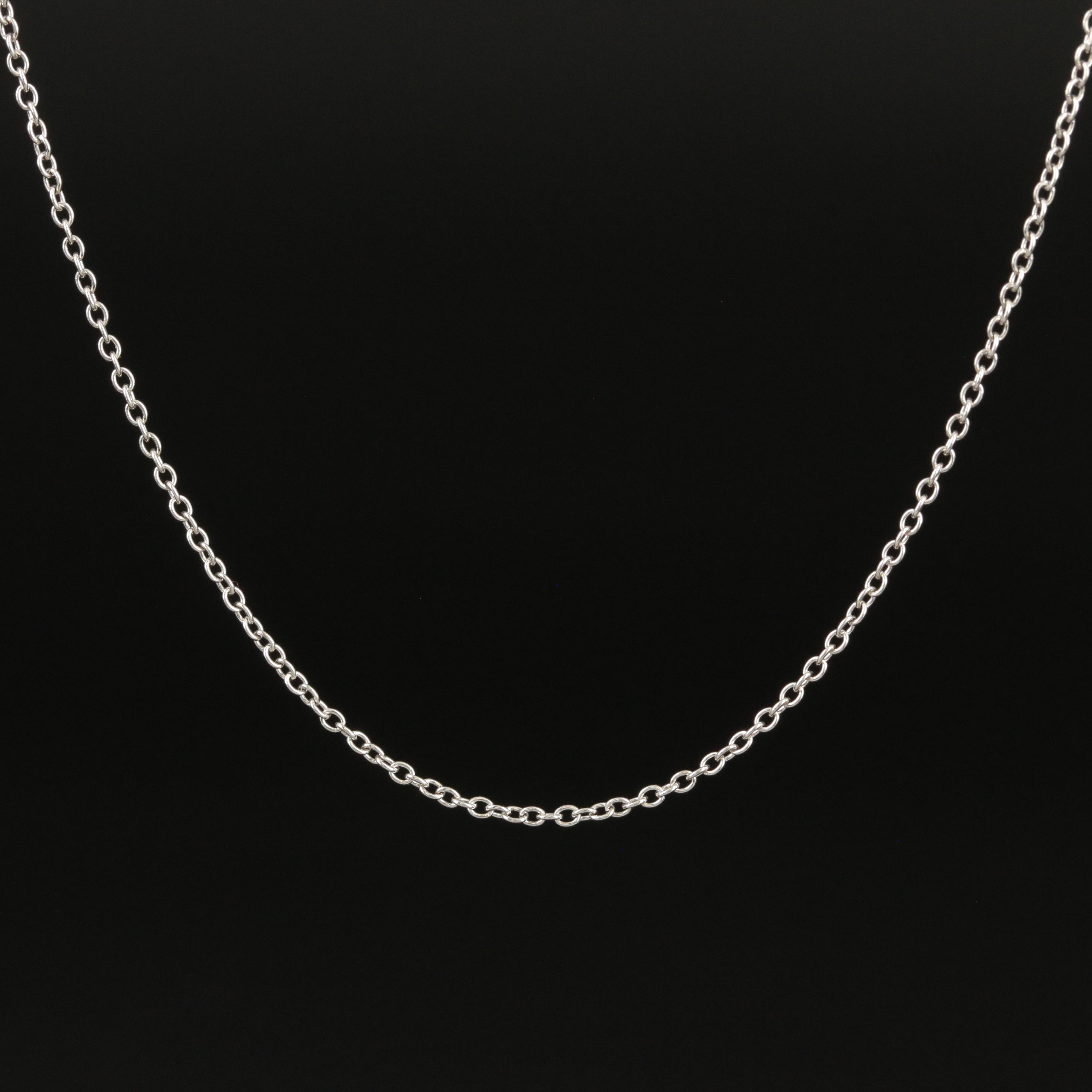 Platinum Cable Chain Necklace | EBTH