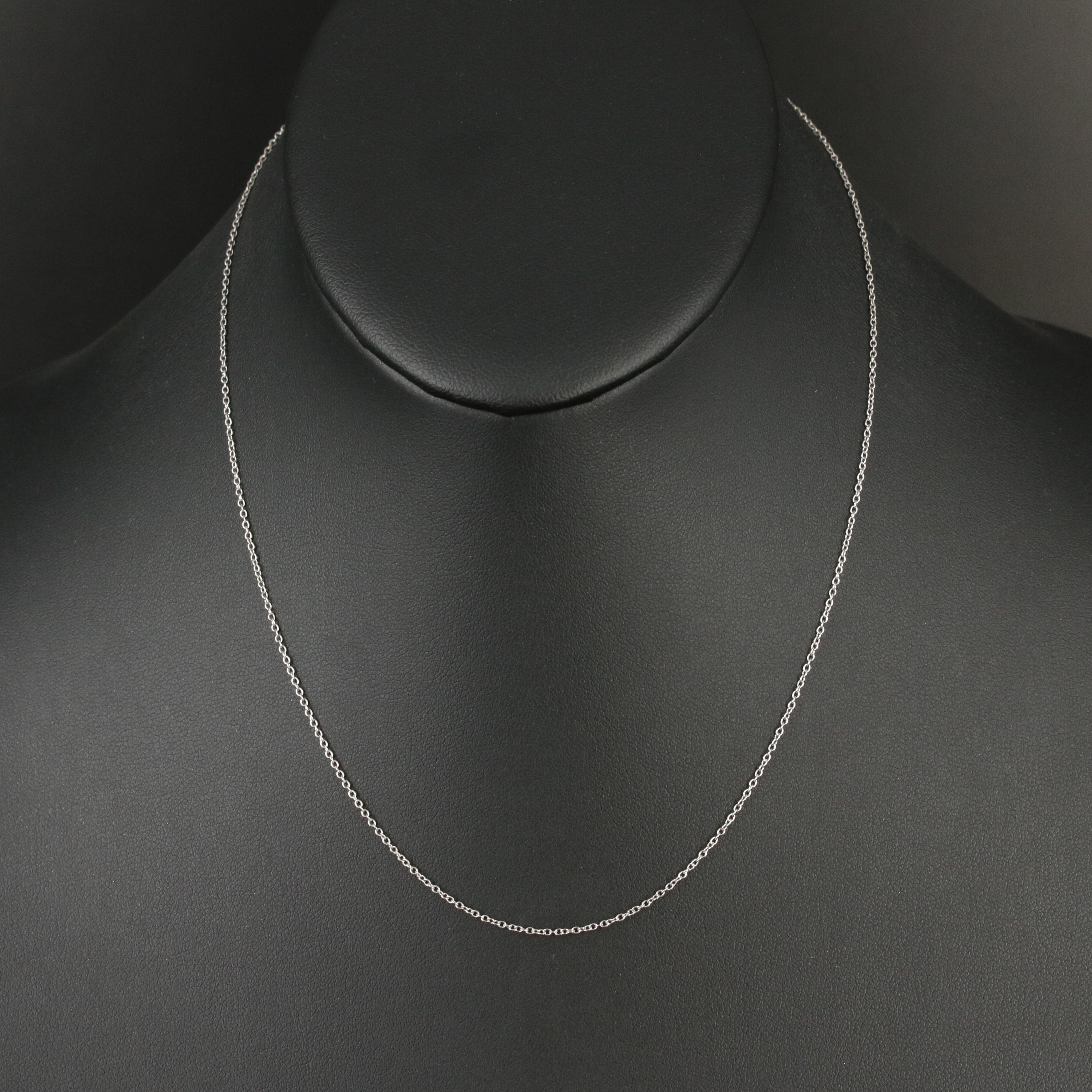 Platinum Cable Chain Necklace | EBTH