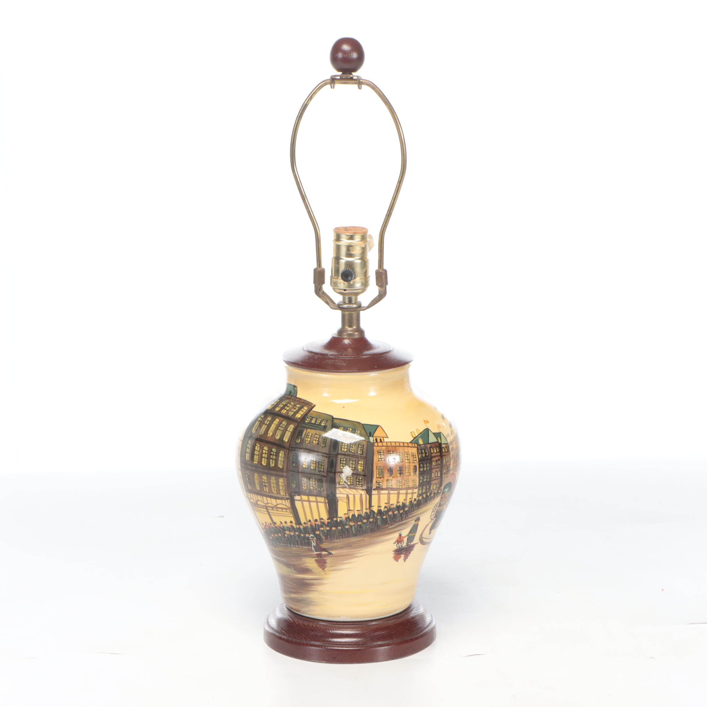 Reliance Lamp Co. Hand-Painted Ceramic Table Lamp | EBTH