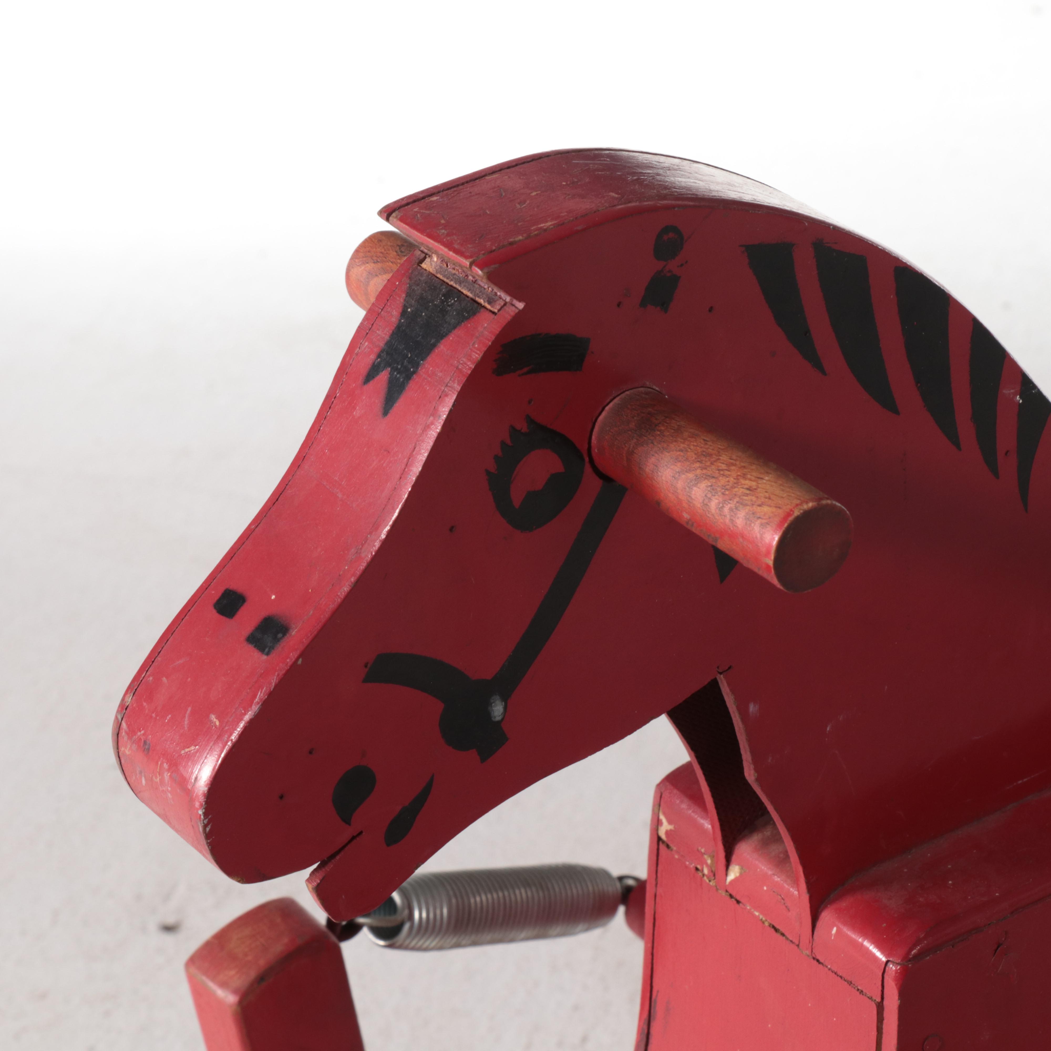 Wooden "The Wonder Horse" Rocking Horses, Mid-20th Century | EBTH