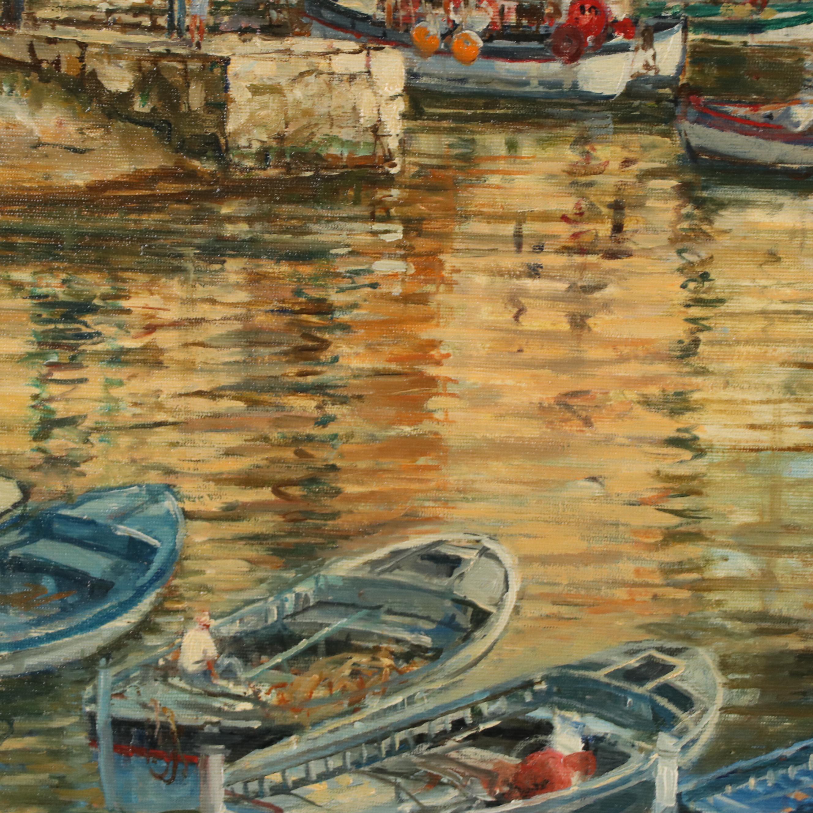 John Sutton European Townscape Oil Painting "Villefranche-sur-Mer" | EBTH