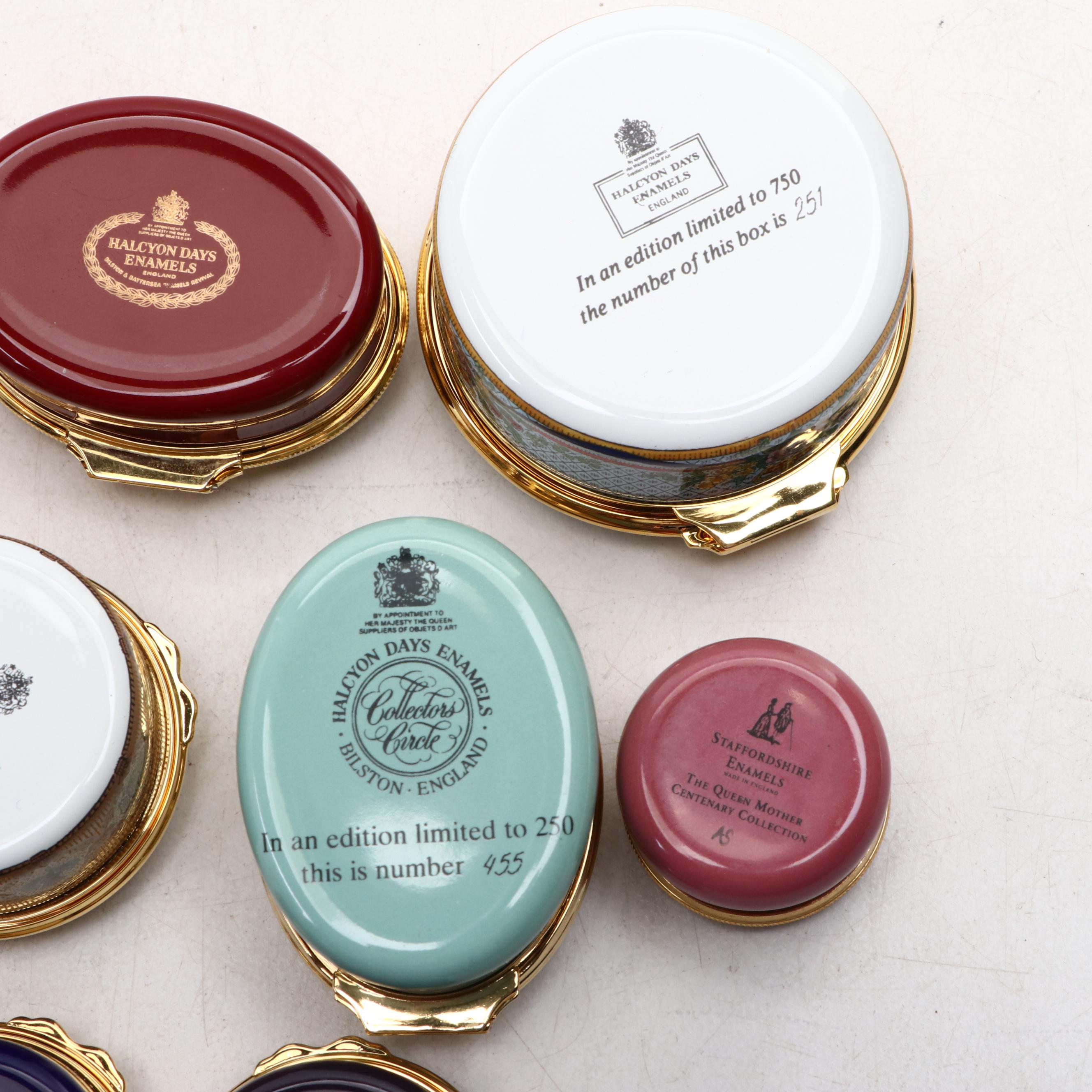 Royal Family Halcyon Days and Staffordshire Limited Edition Enamel ...