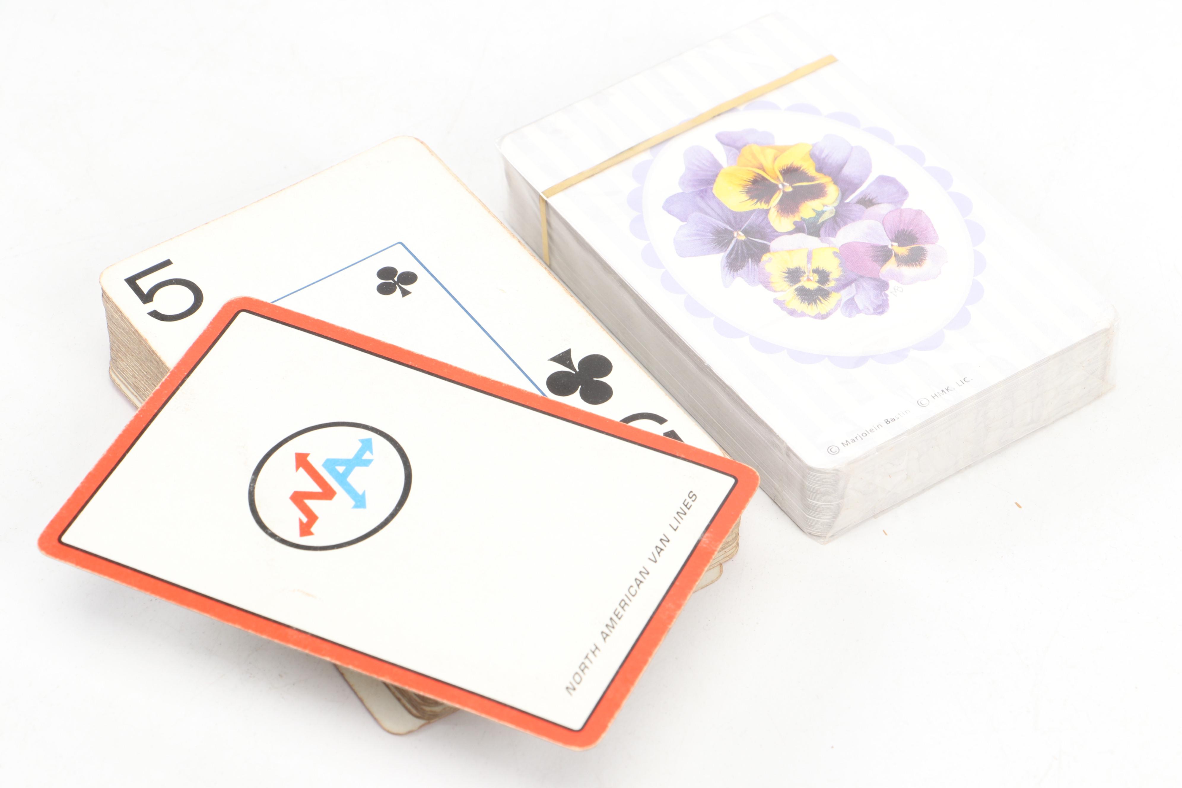 HMK, Gold Circle Line, and North American Van Lines Playing Cards with ...