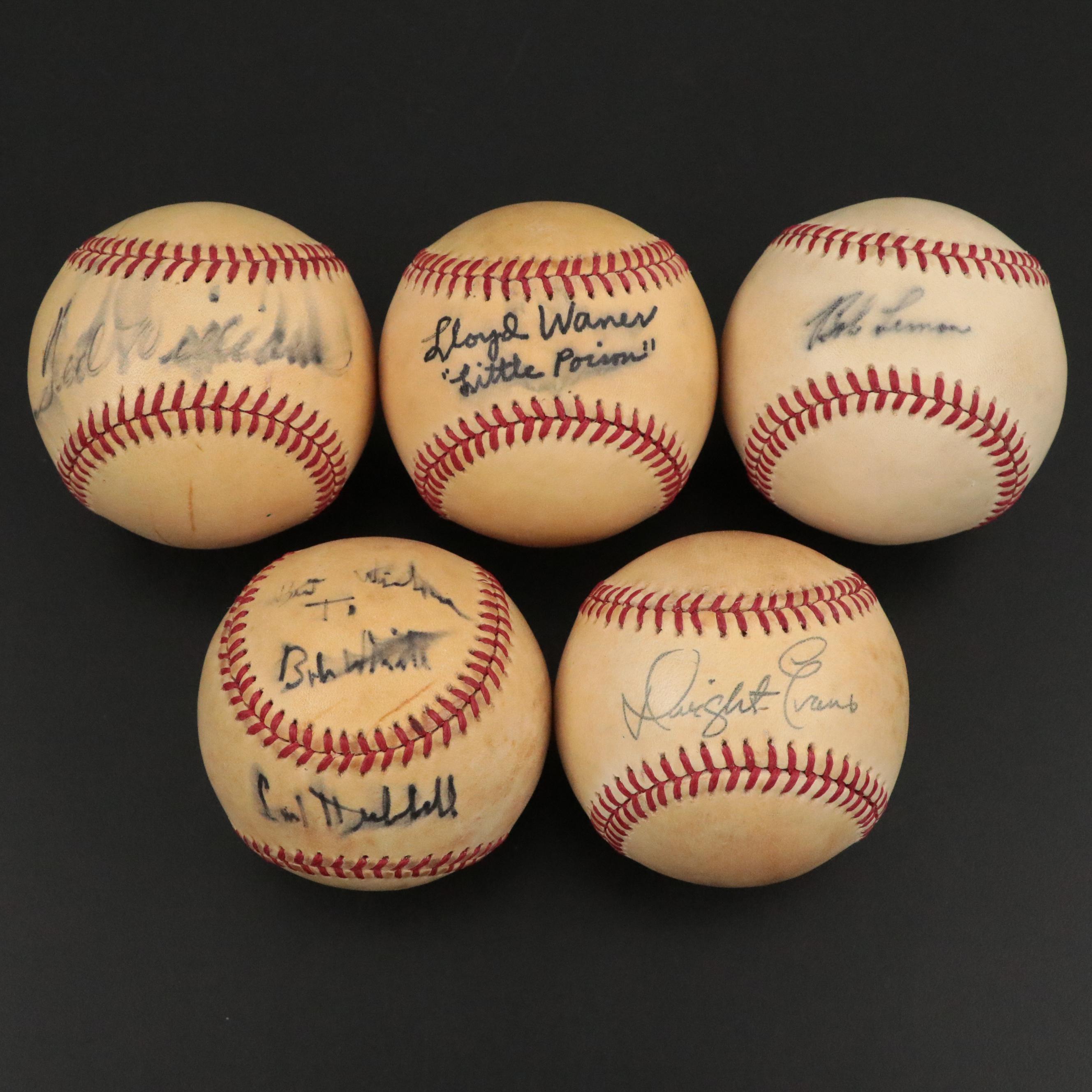 Ted Williams, Lloyd Waner, Bob Lemon, and More Signed Rawlings ...