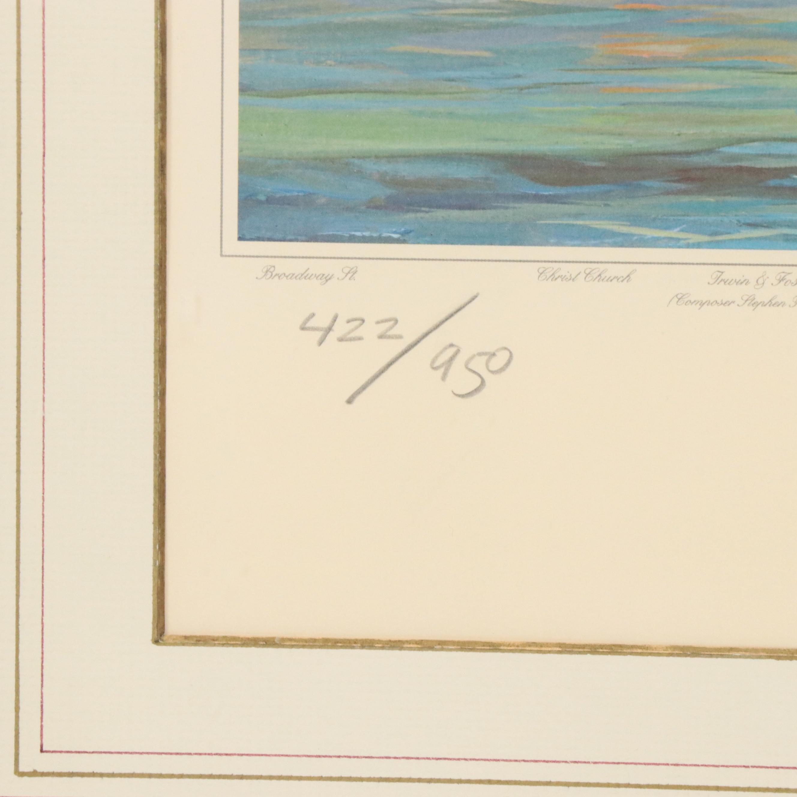 Michael Blaser Offset Lithograph "The Public Landing - Cincinnati, 1850 ...