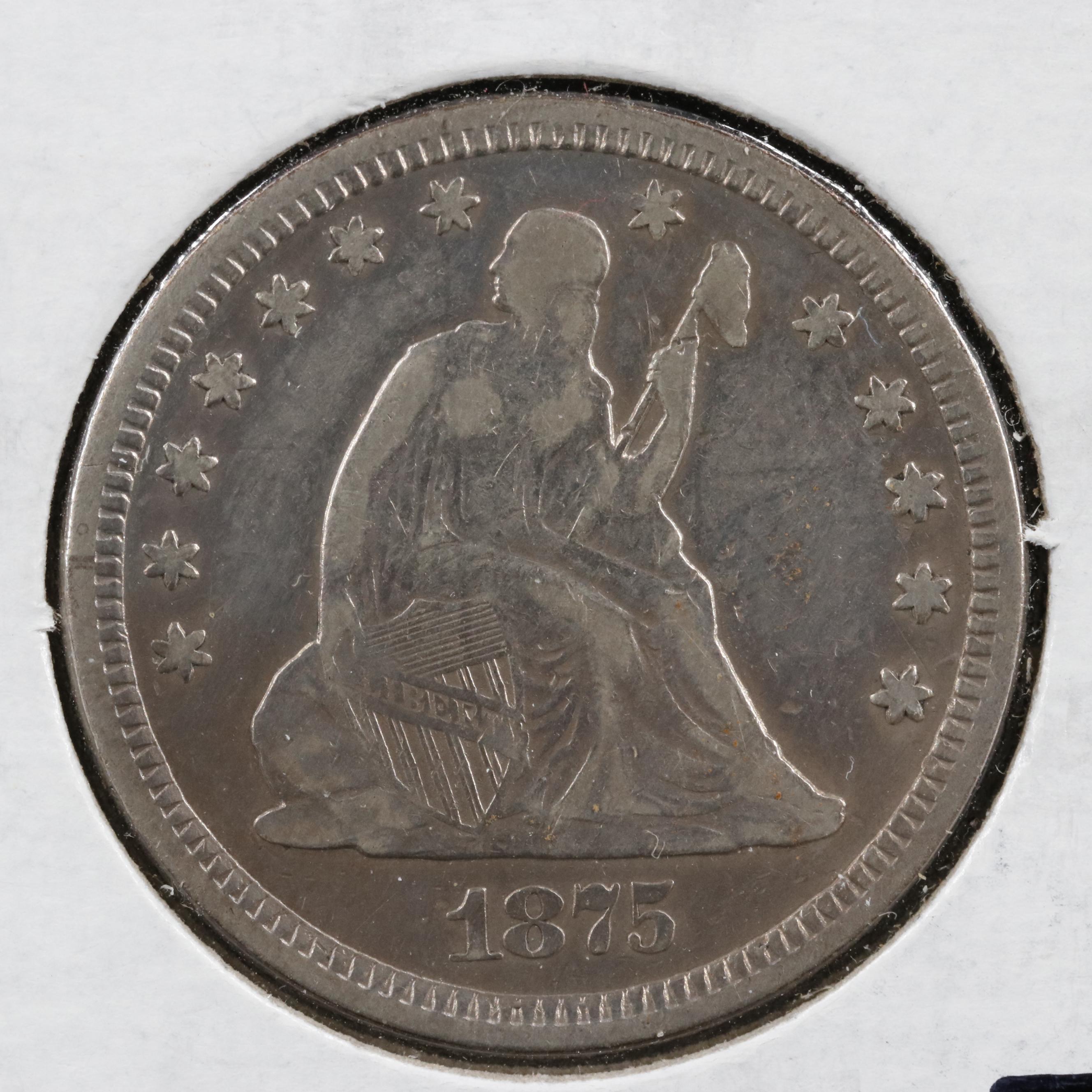 1875 United States Silver Liberty Seated Quarter | EBTH