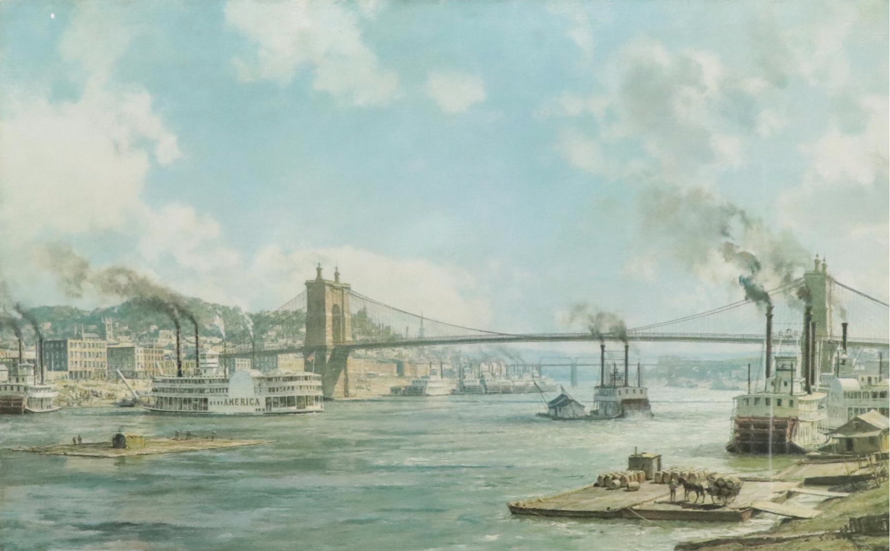 John Stobart Offset Lithograph "Cincinnati," 1975 | EBTH
