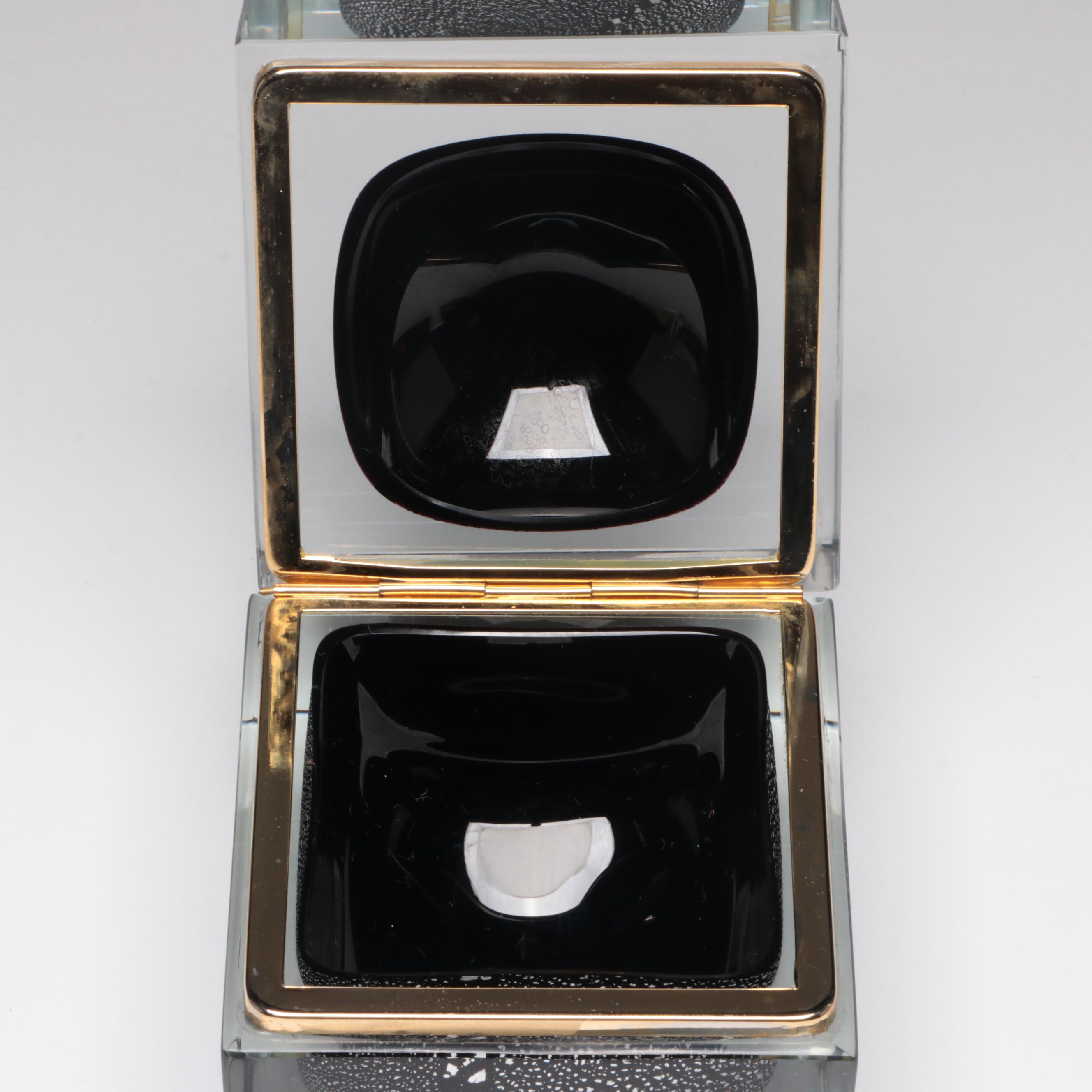 Murano Style Blown Art Glass Box | EBTH