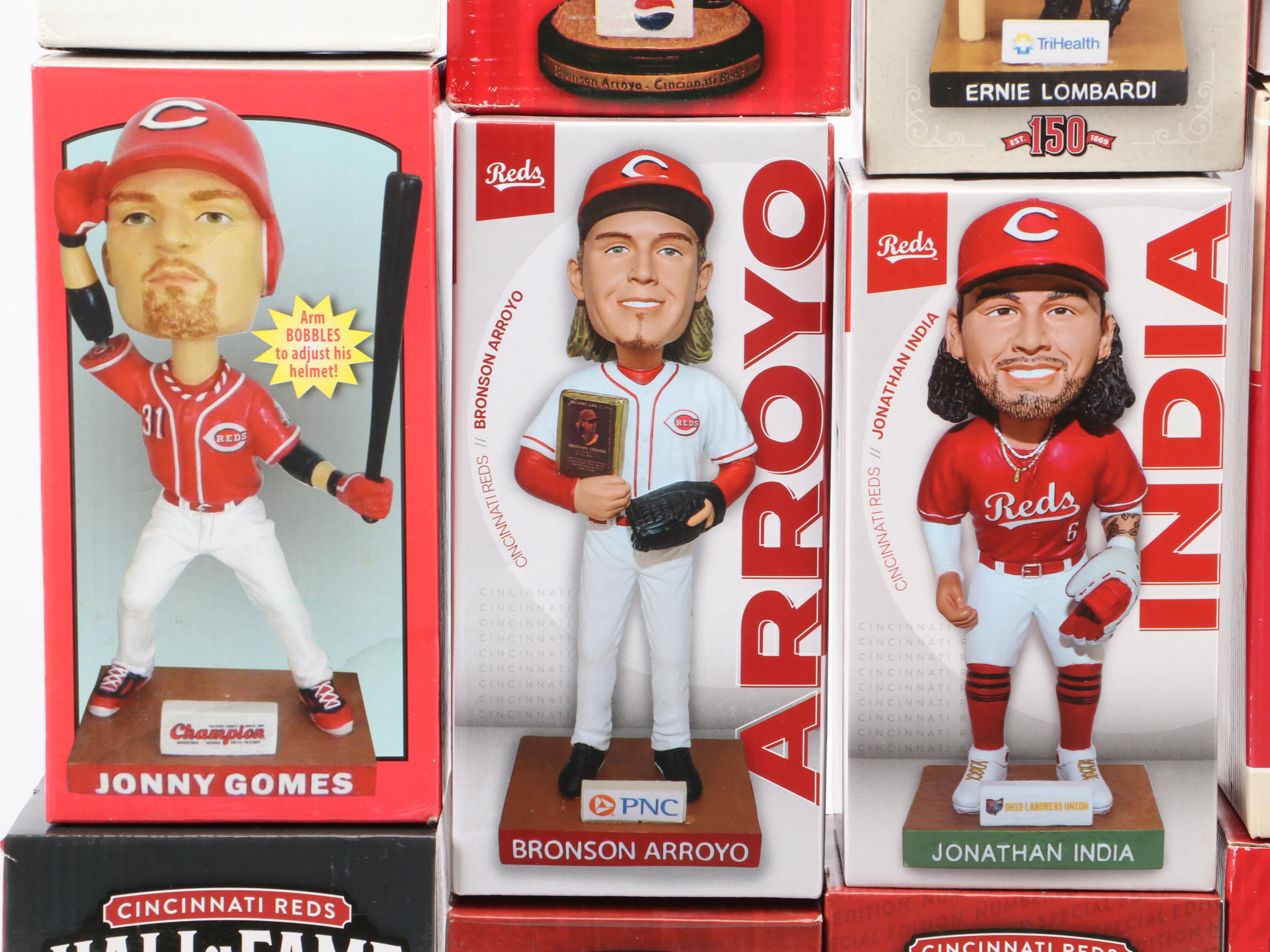 Cincinnati Reds Bobbleheads Featuring Vada Pinson, Billy Hamilton, and ...