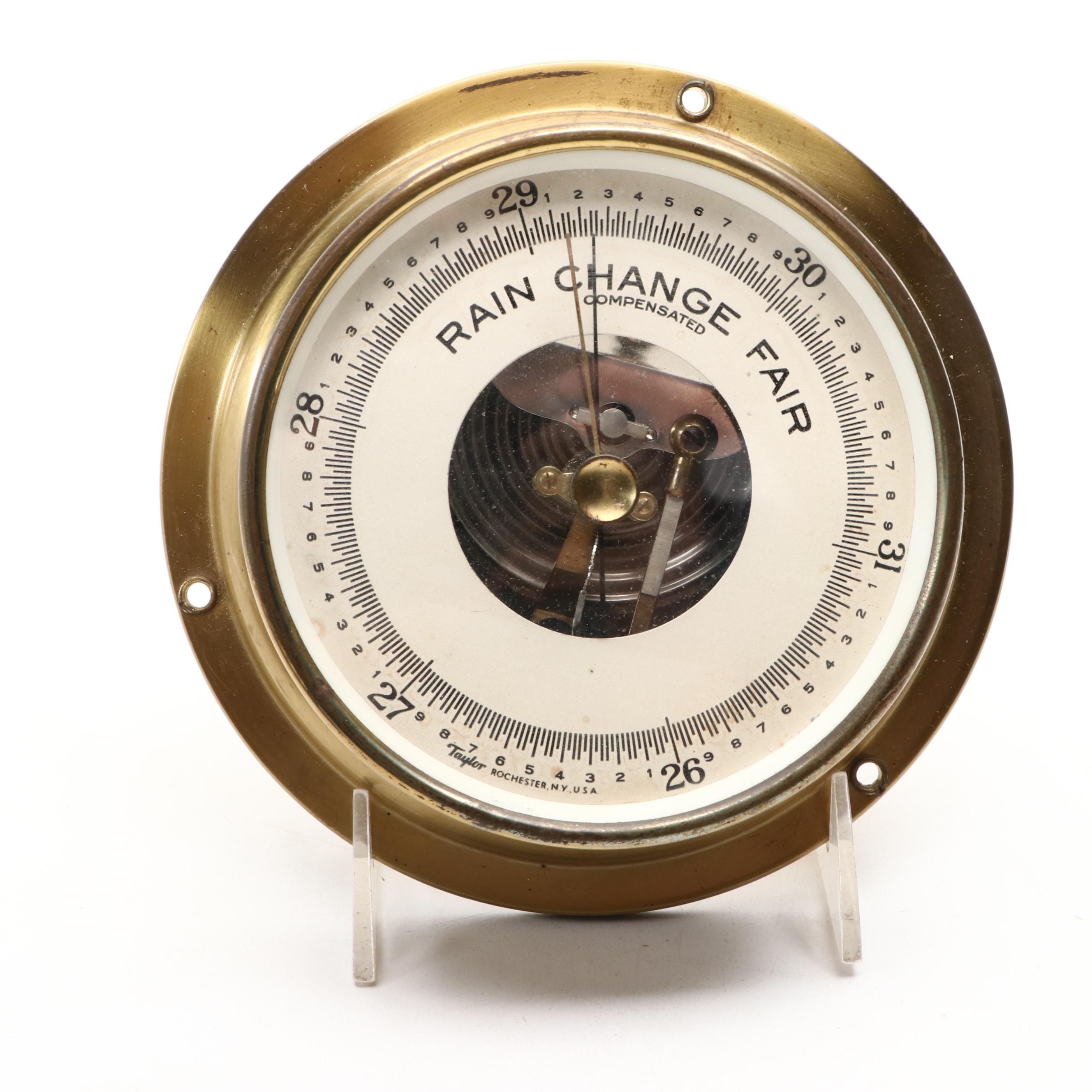 Brass Wall Mount Barometer and Avery Brass Postal Balance Scale ...