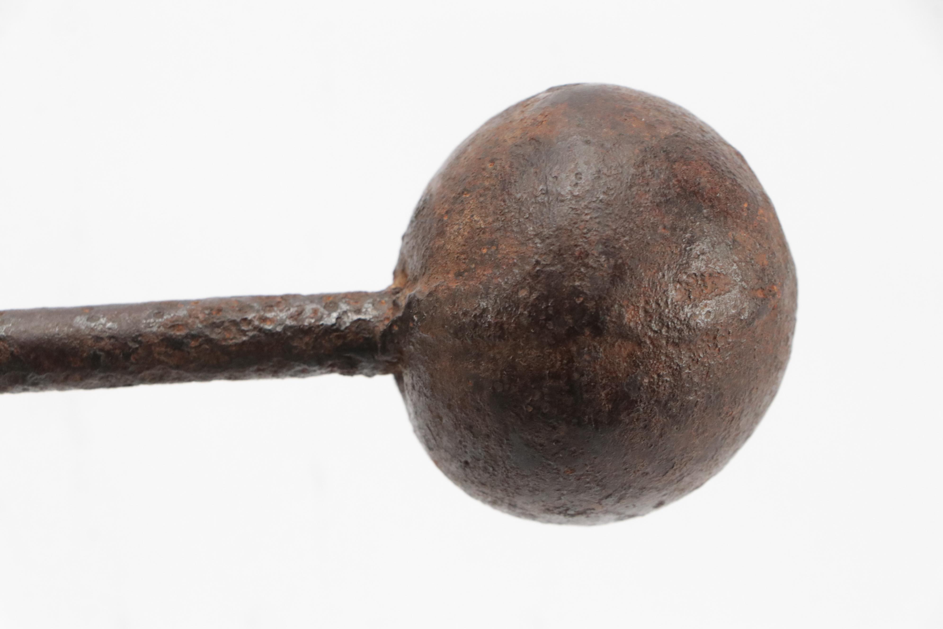 Antique "Bar Shot" Projectiles with Leroy Shot & Lead Mfg. Co. Canvas ...