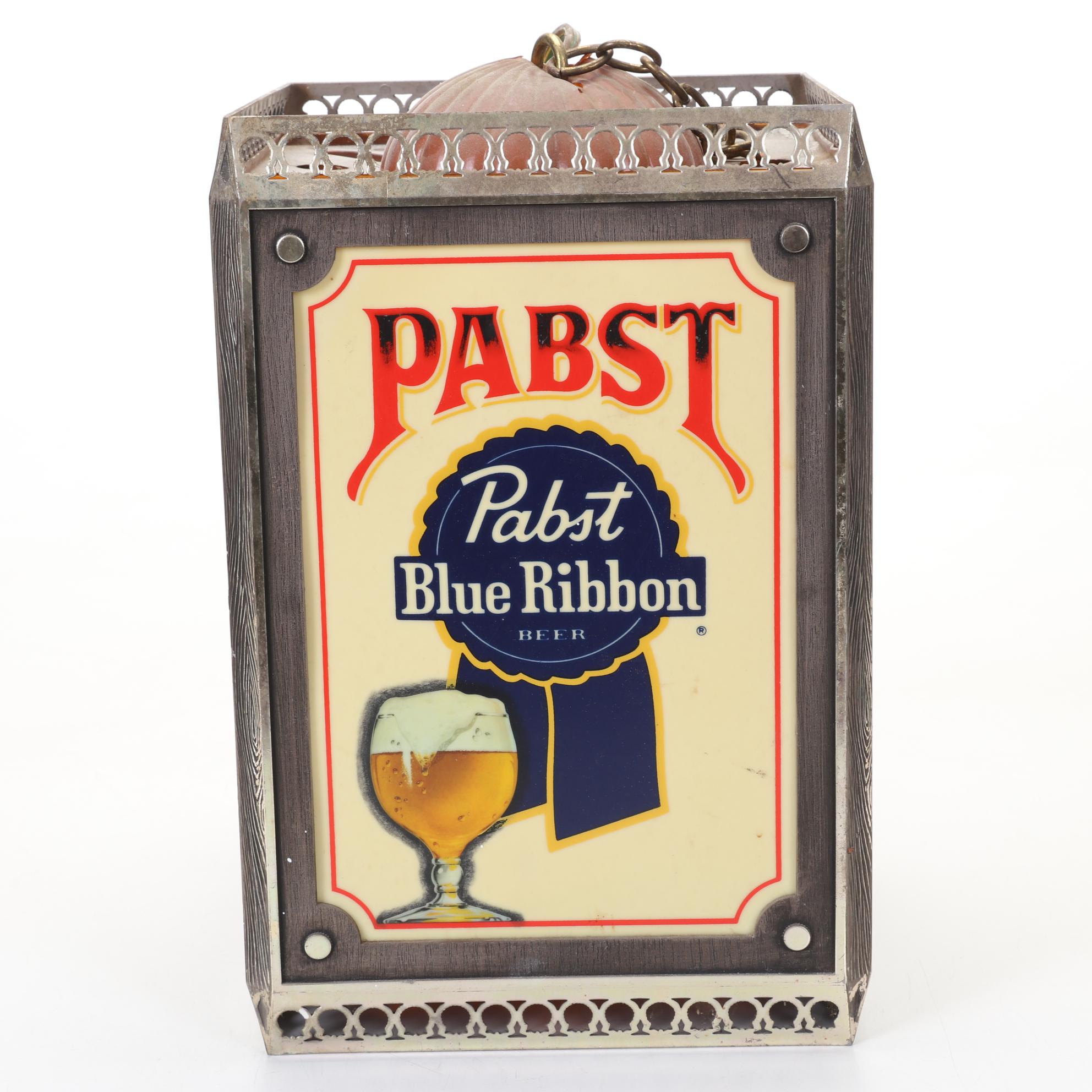 Pabst Blue Ribbon Beer Disco Era Hanging Swag Light | EBTH