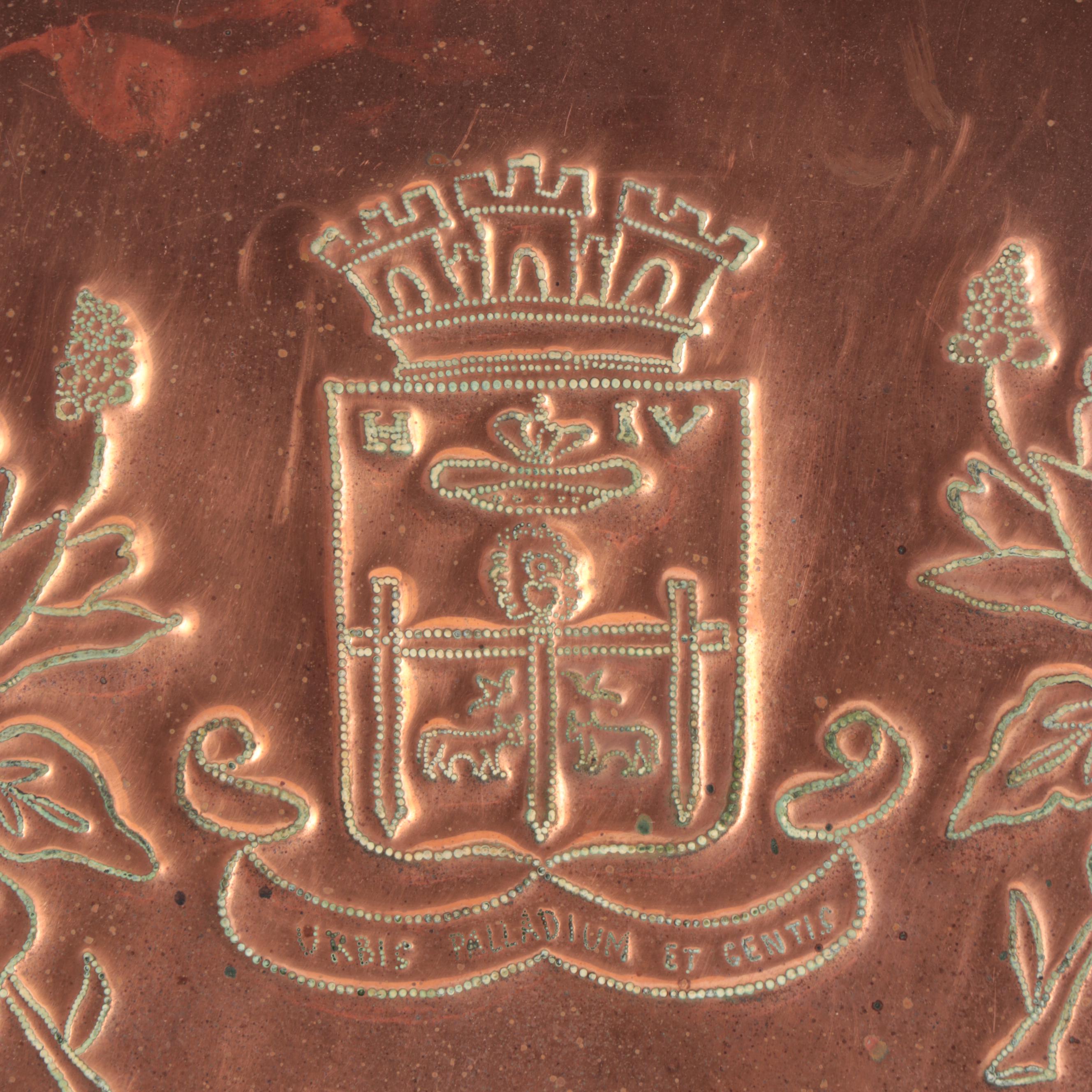 Punched Copper and Brass Double Tray | EBTH