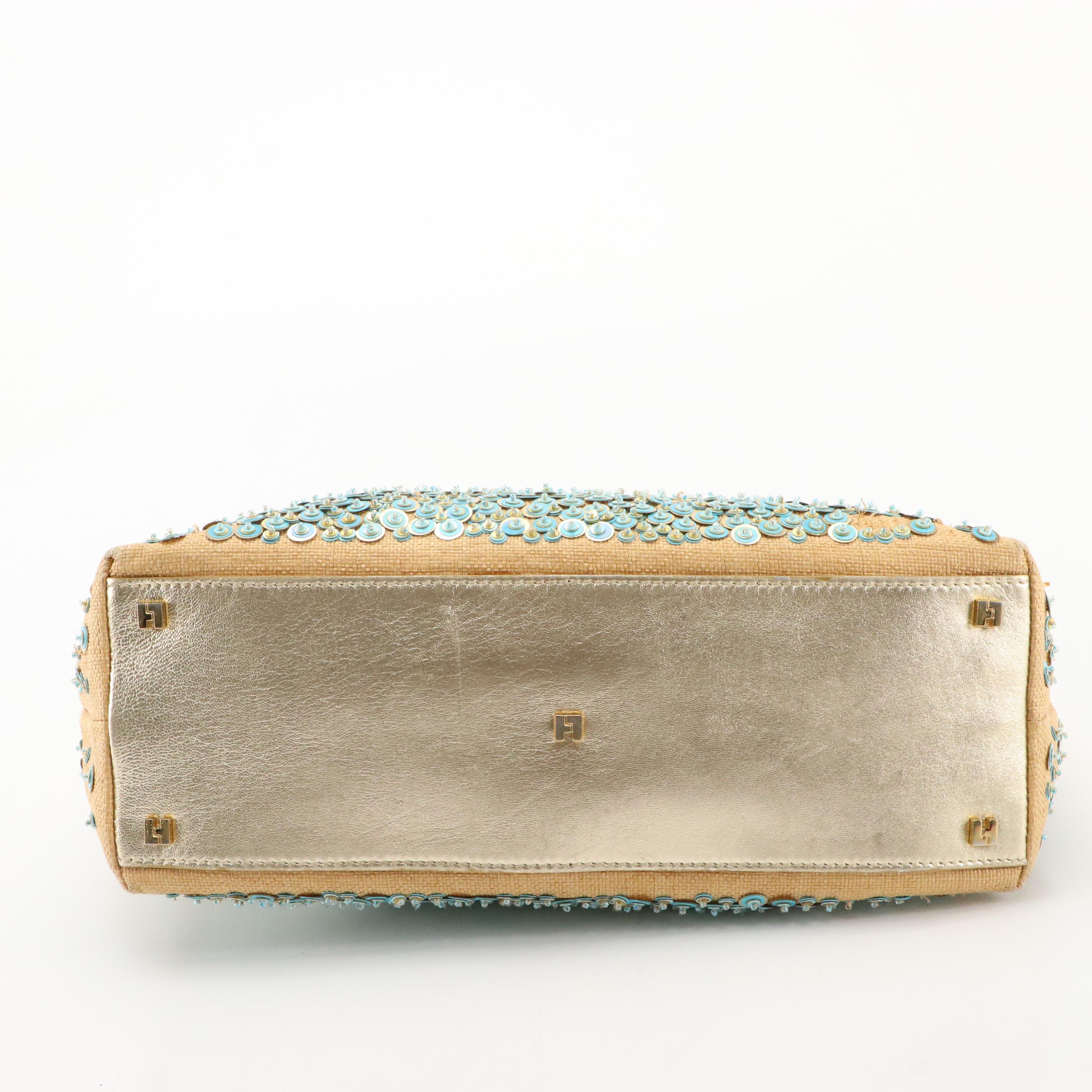 Nancy Gonzalez Python Leather Fold-Over Clutch, Lambertson Truex Sequined Tote | EBTH