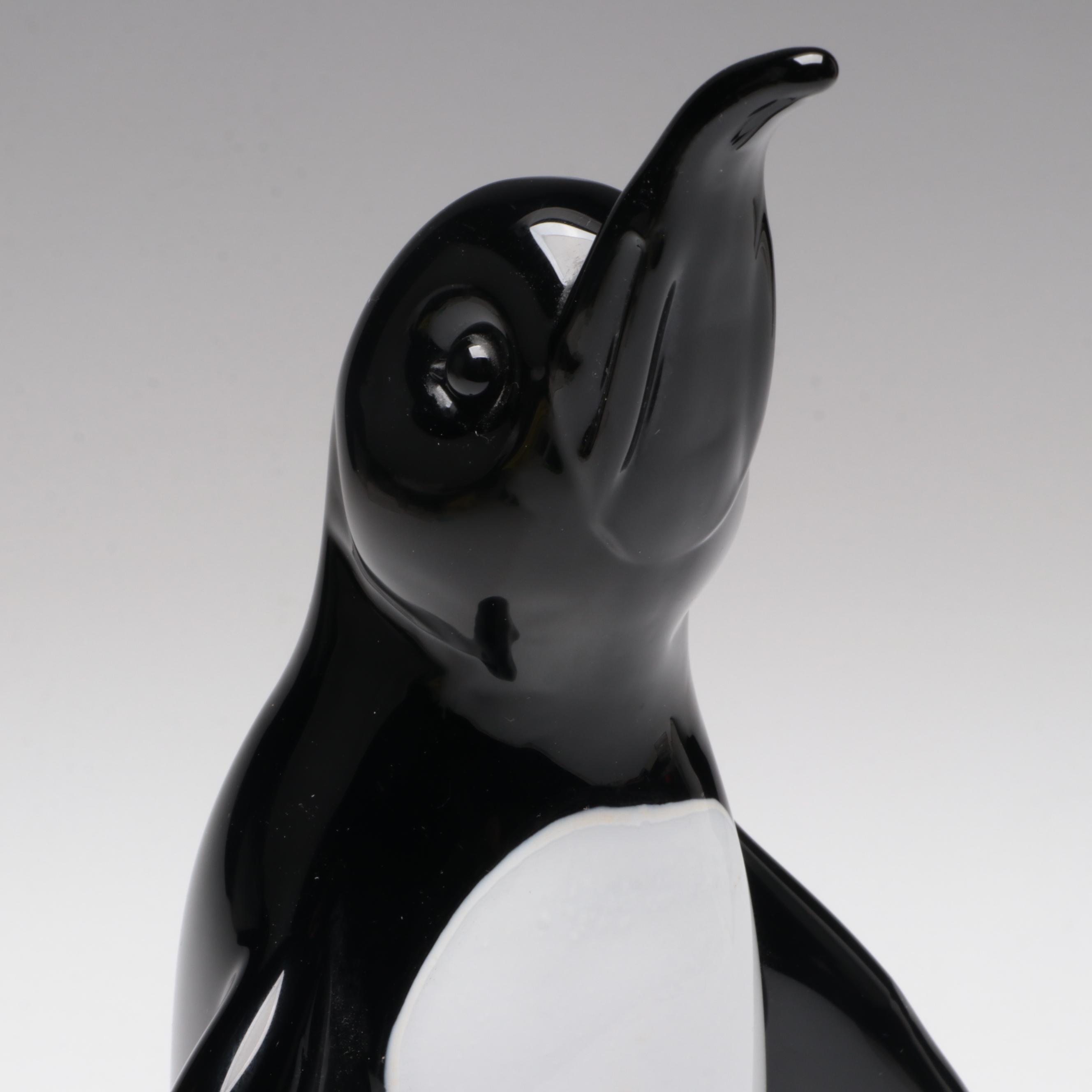 Murano Handcrafted Art Glass Penguin Figurine | EBTH