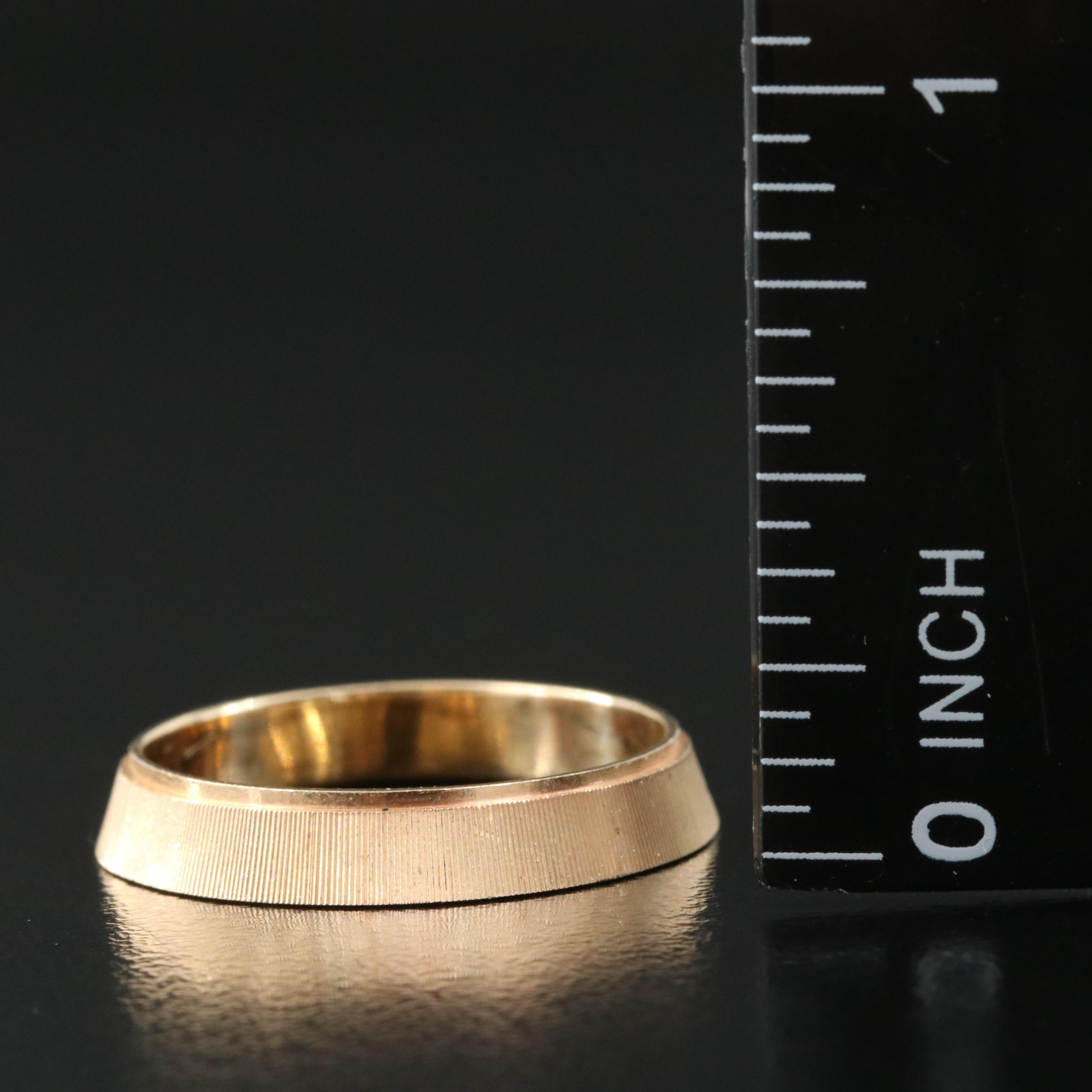 14K Ridged Beveled Guard Bands | Everything But The House