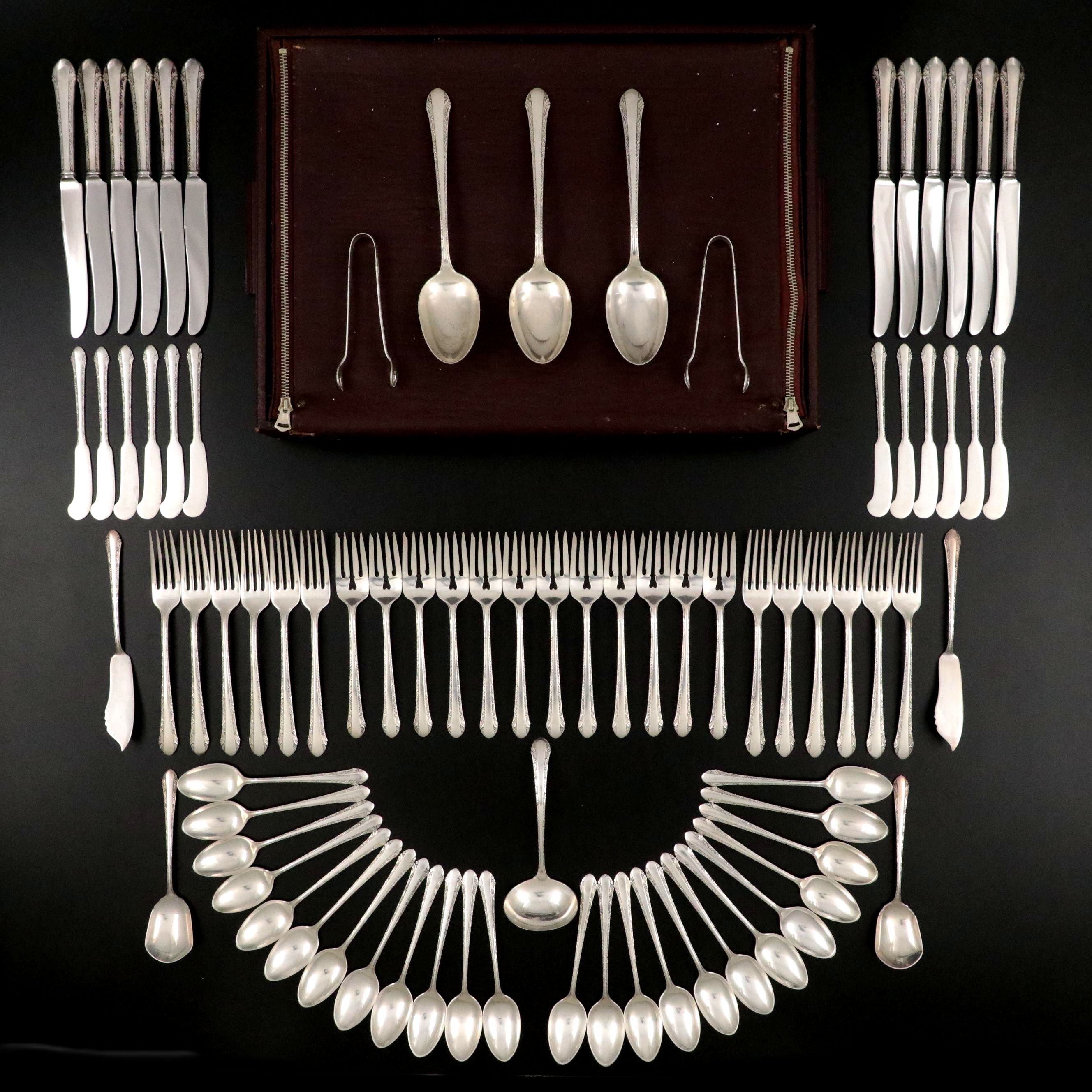 Alvin "Chased Romantique" Sterling Silver Flatware and Serving Utensils ...