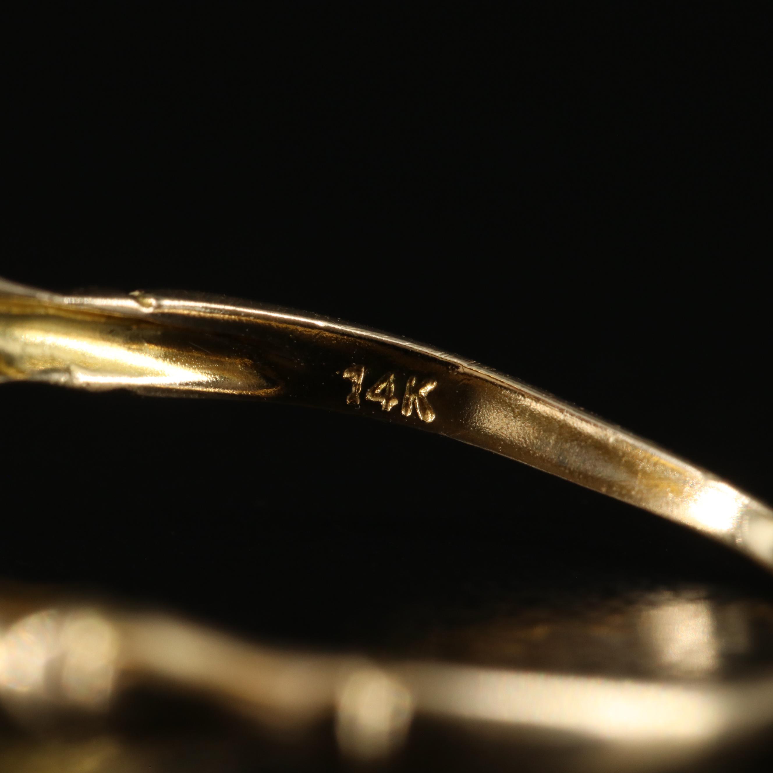 14K Bamboo By-Pass Ring | EBTH