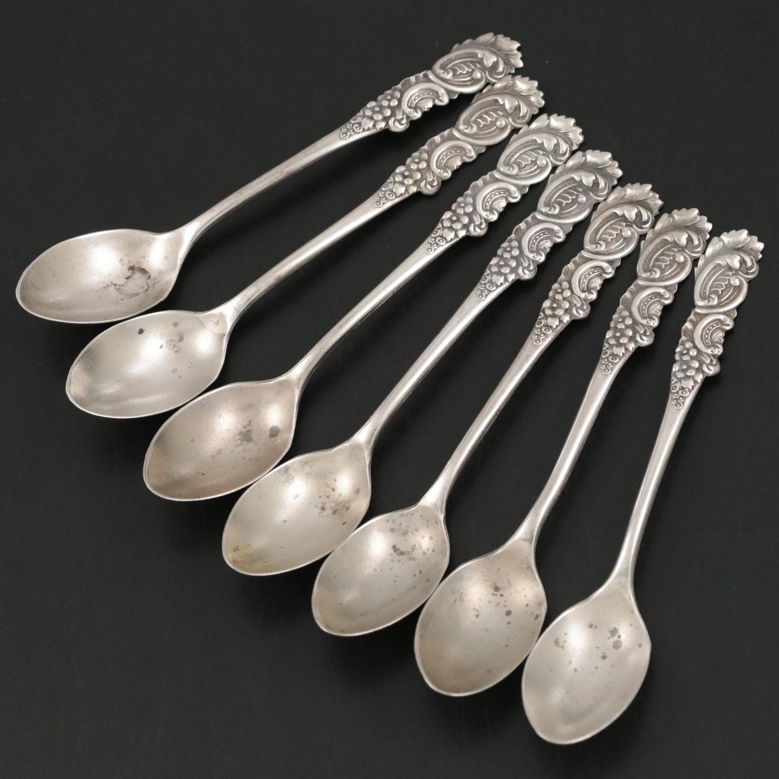 Gorham Mfg. Co. Floral Motif Sterling Silver Coffee Spoons | EBTH