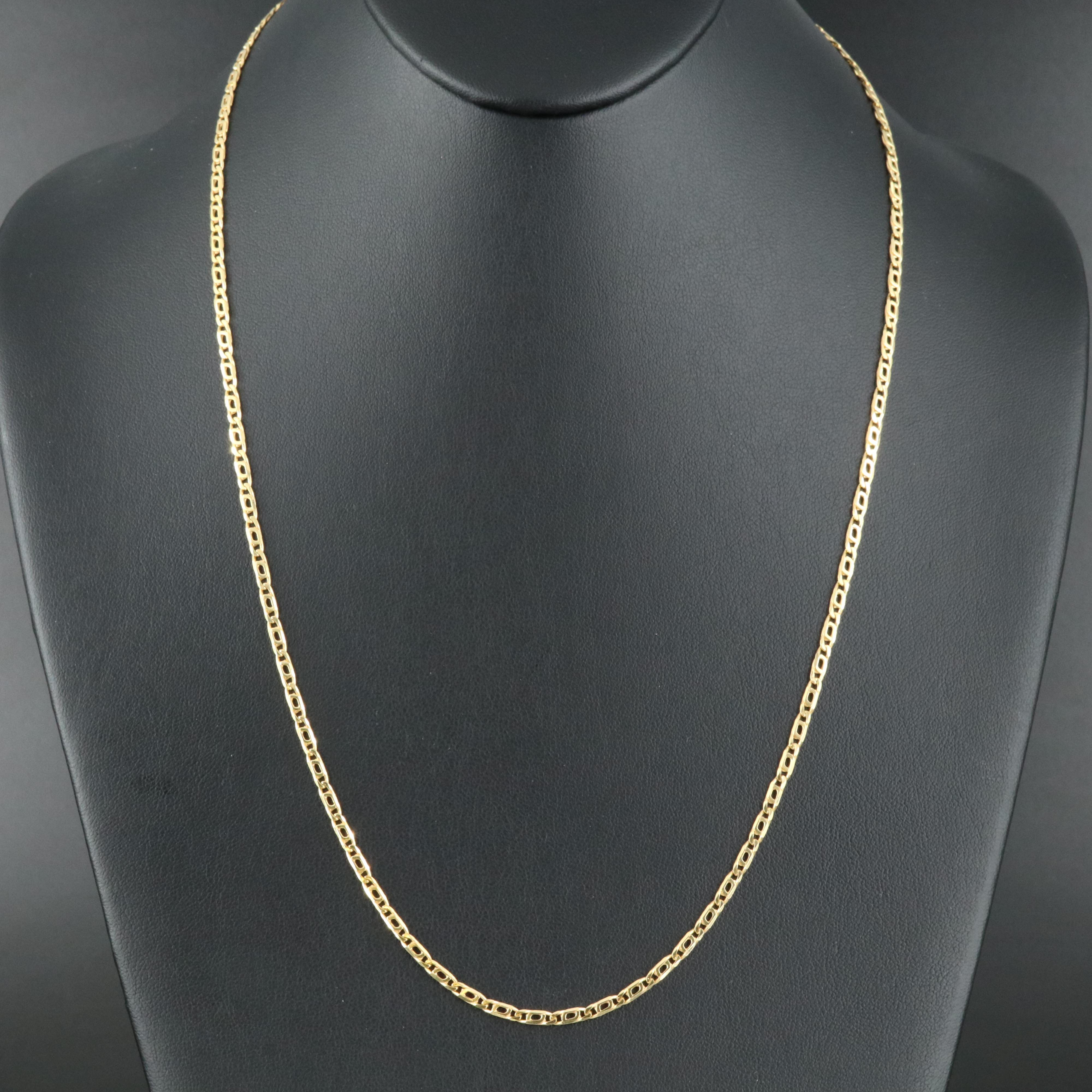 Italian 18K Fancy Curb Chain Necklace | EBTH