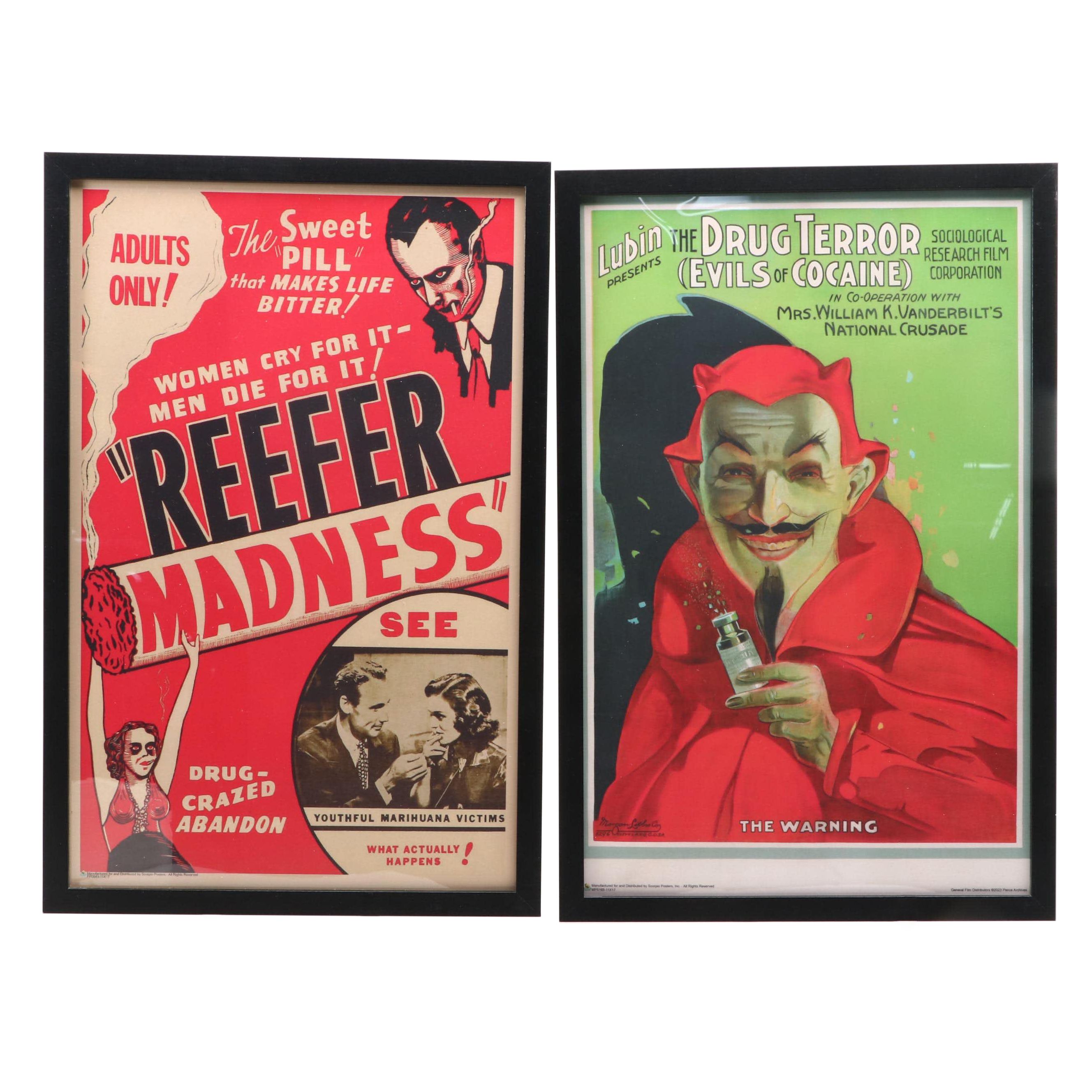 "Reefer Madness" and "The Drug Terror" Reproduction Lithograph Posters ...
