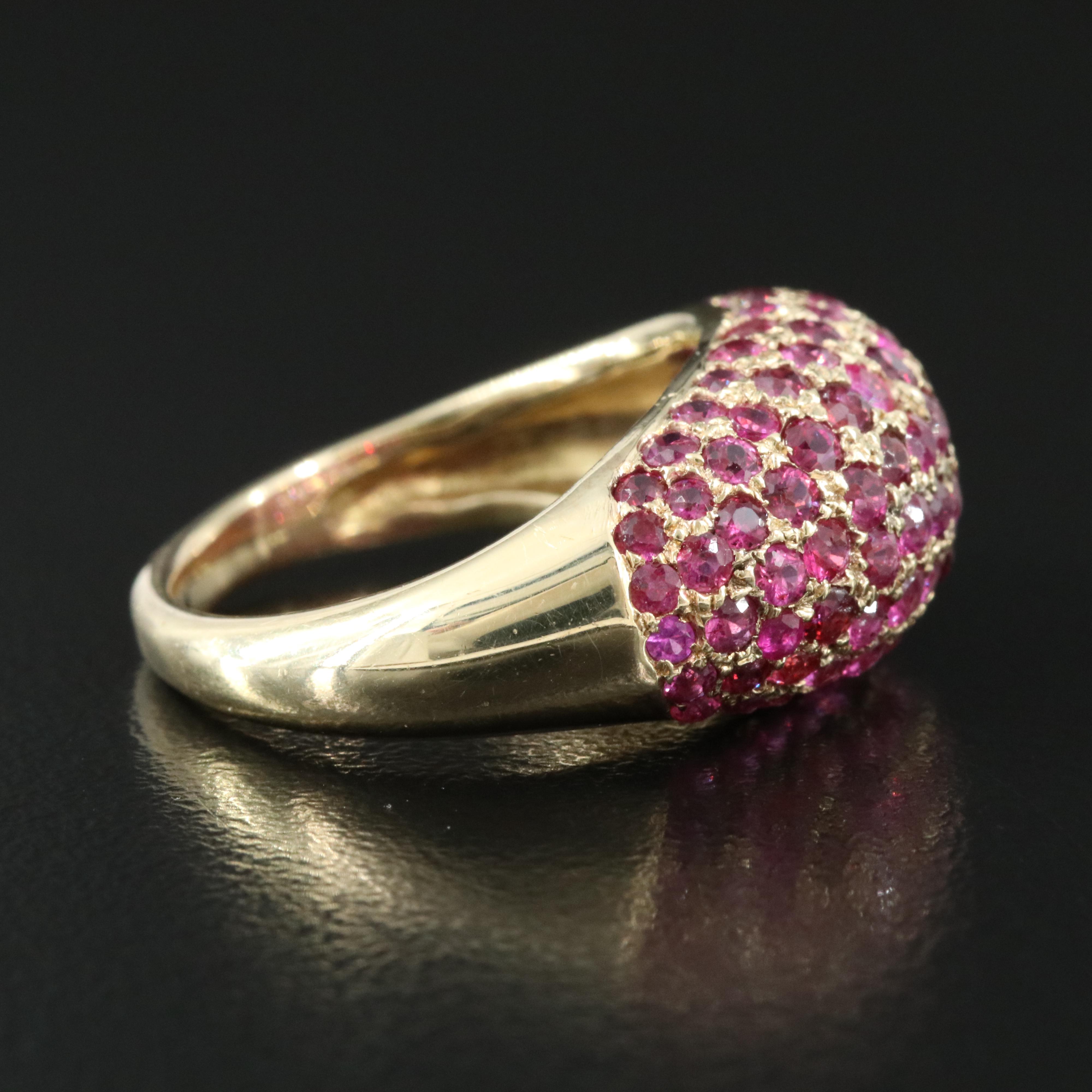 14K Pavé Ruby Dome Ring | Everything But The House