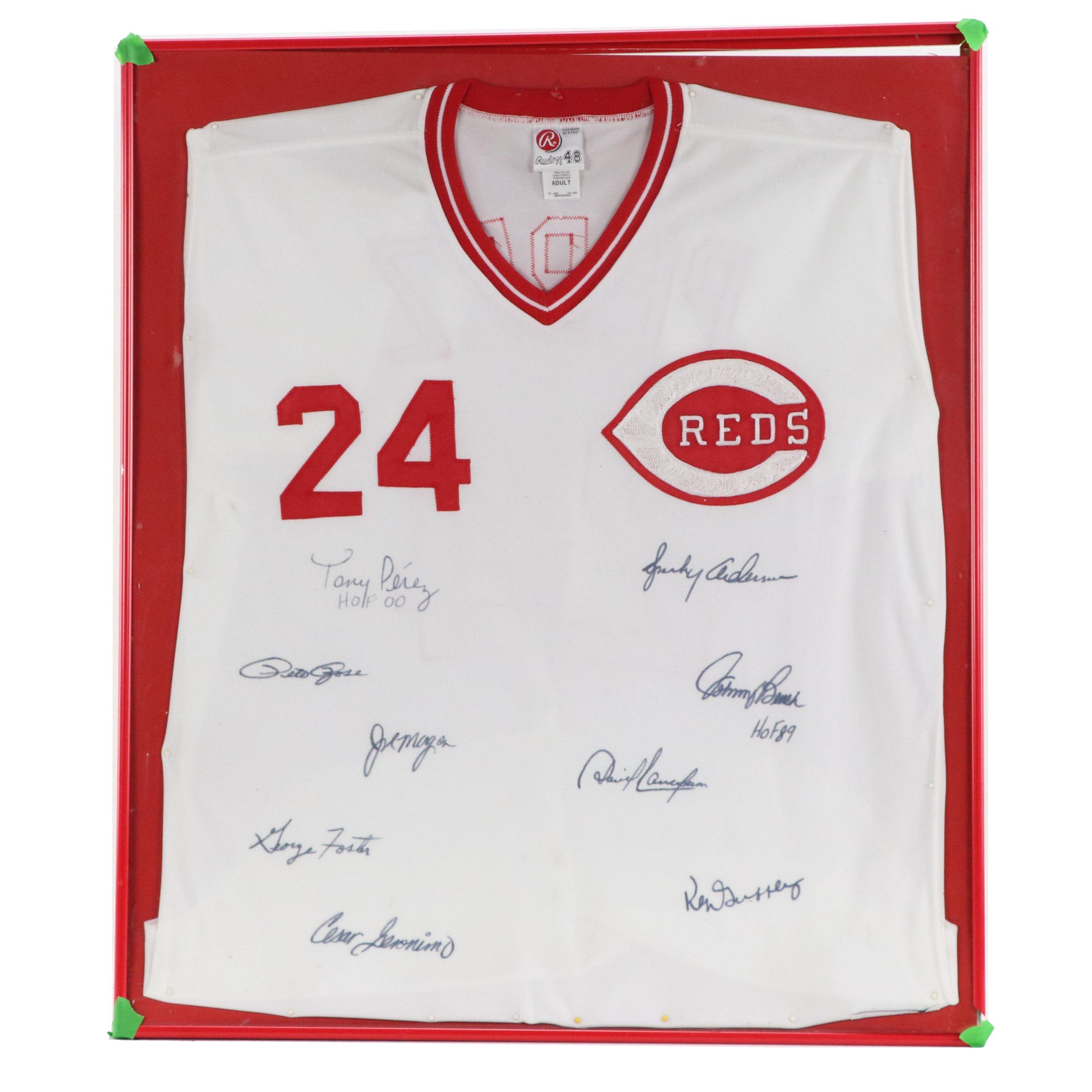 Cincinnati Reds "Big Red Machine" Signed Jersey Featuring Rose, Bench ...