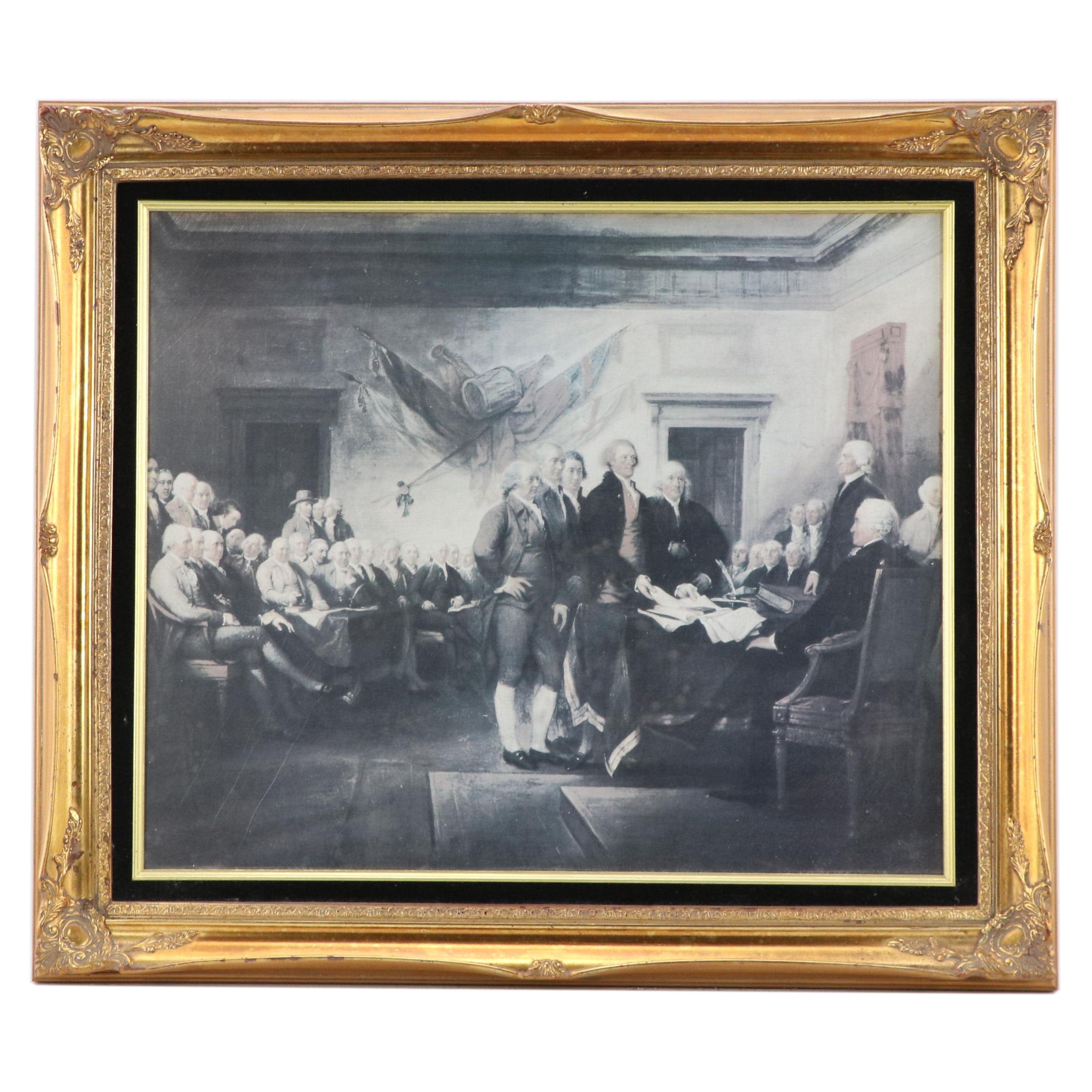 Offset Lithograph After John Trumbull "Declaration of Independence" | EBTH
