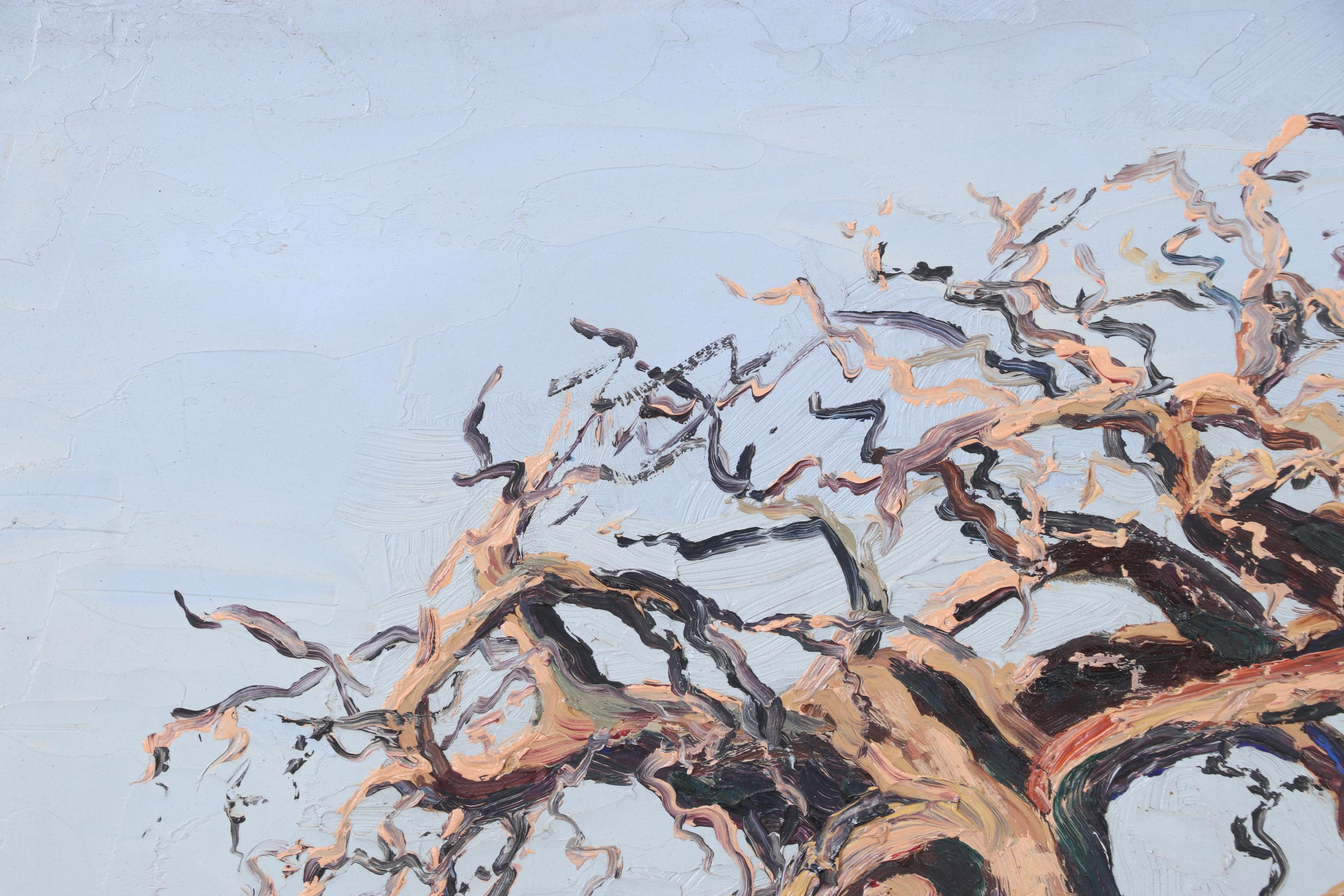 Landscape Oil Painting Of An African Baobab Tree,1965 | EBTH