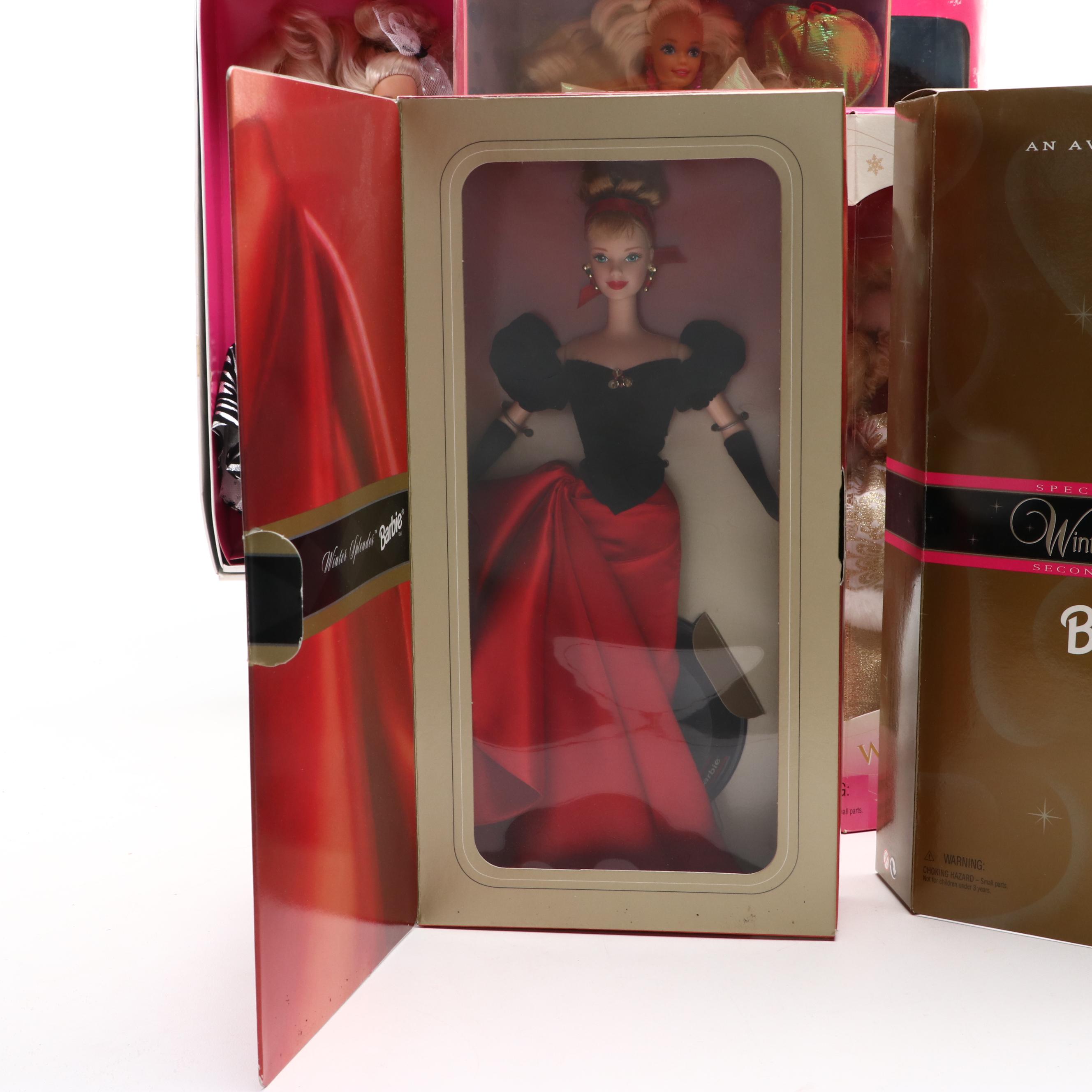 Matte; "Winter Fantasy", "Sterling Wishes" and More Barbie Doll | EBTH