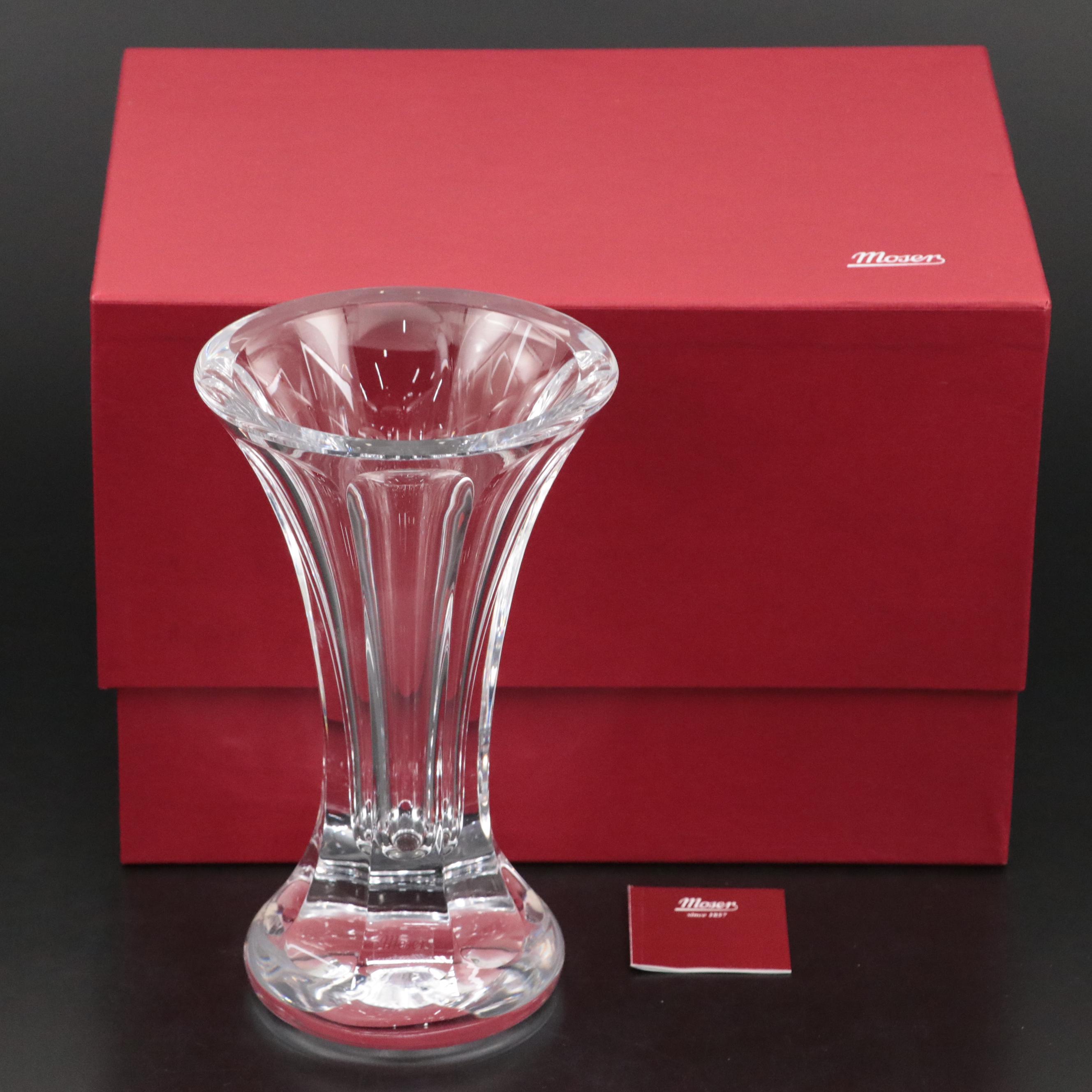 Moser Crystal Trumpet Vase | EBTH
