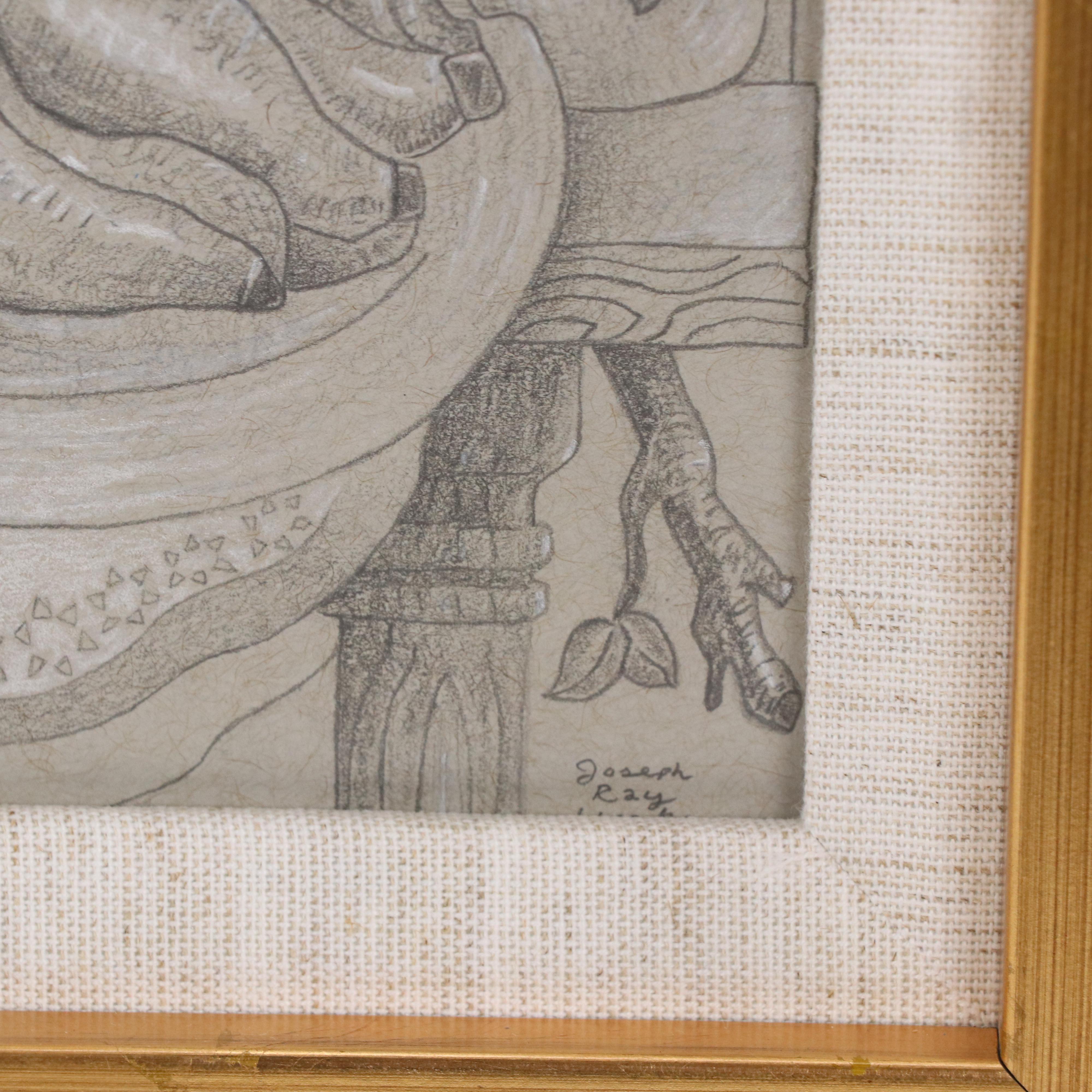 Joseph Ray York Graphite Drawing "Still Life with Birds," 2019 | EBTH