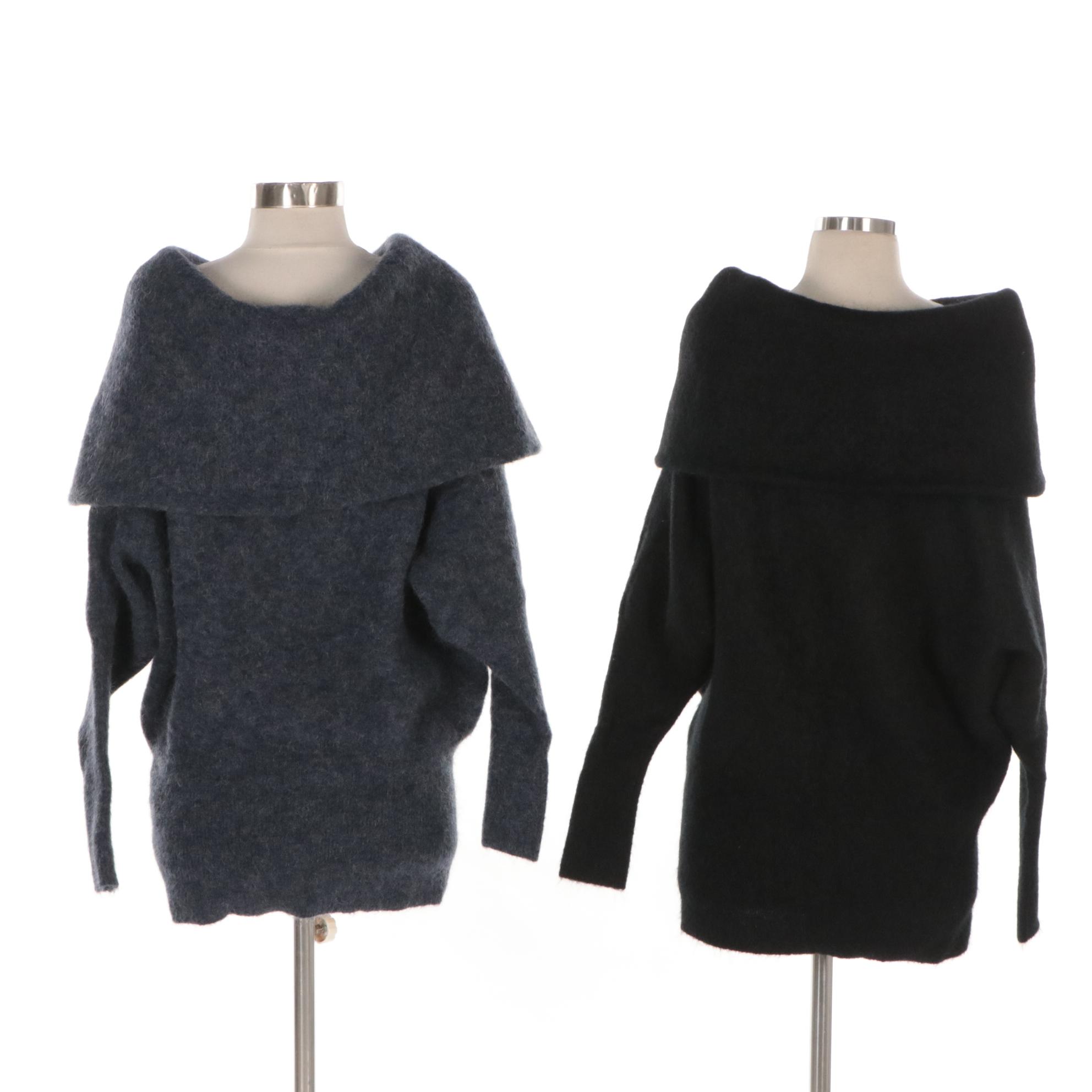 Acne Studios Daze Mohair Sweaters with Exaggerated Fold Over Collars | EBTH