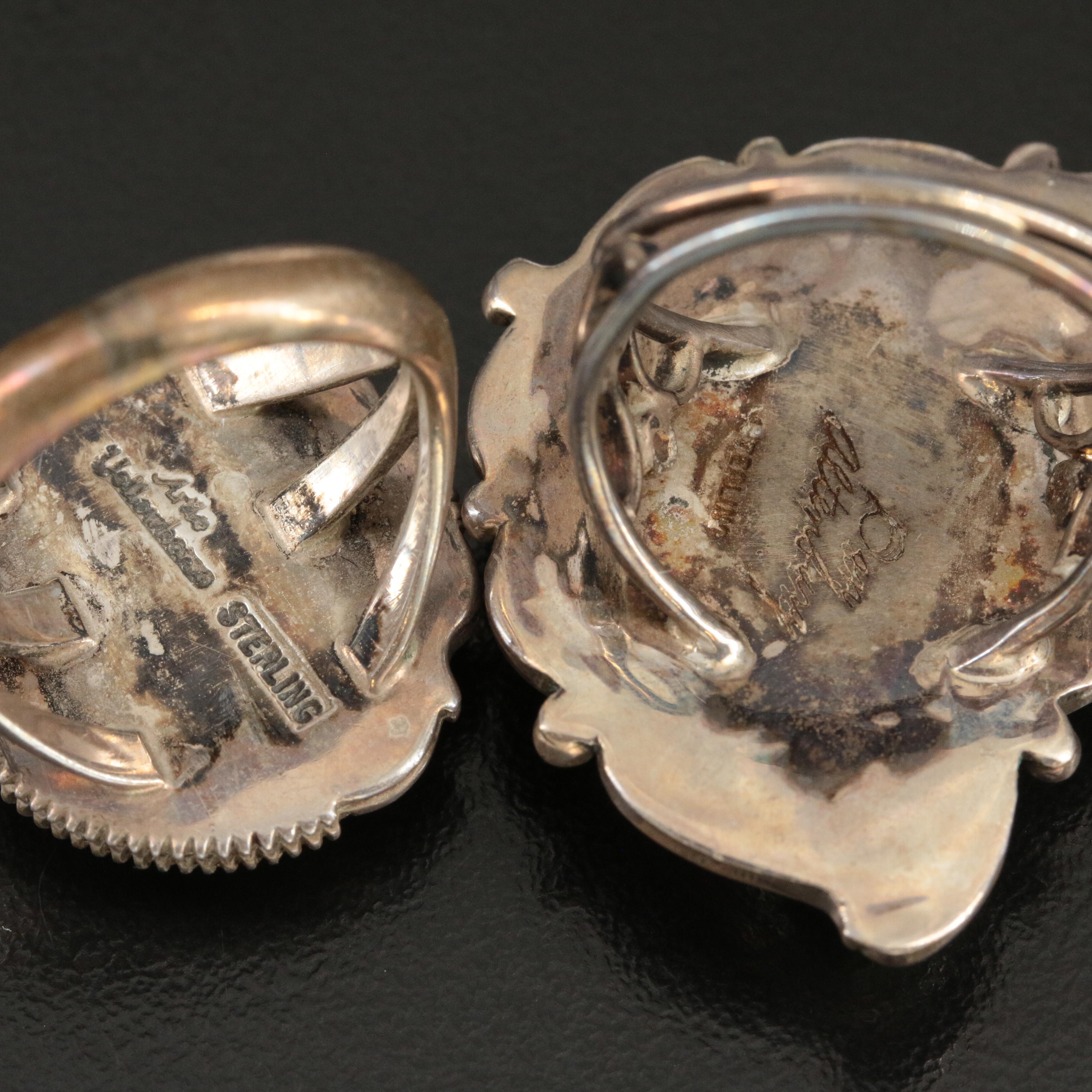 Artie Yellowhorse Navajo Diné and Turquoise Featured in Sterling Rings ...