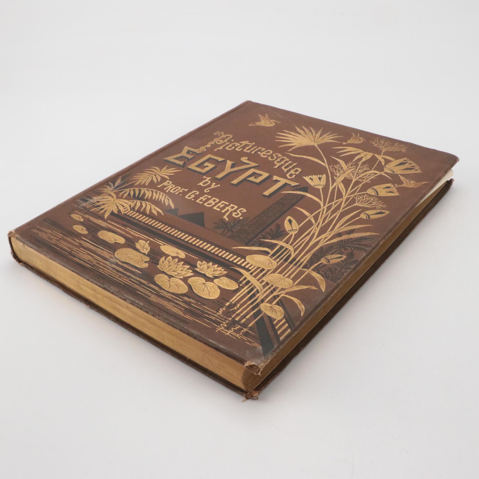 "Picturesque Egypt" Two-Volume Set by Georg Ebers, Late 19th Century | EBTH