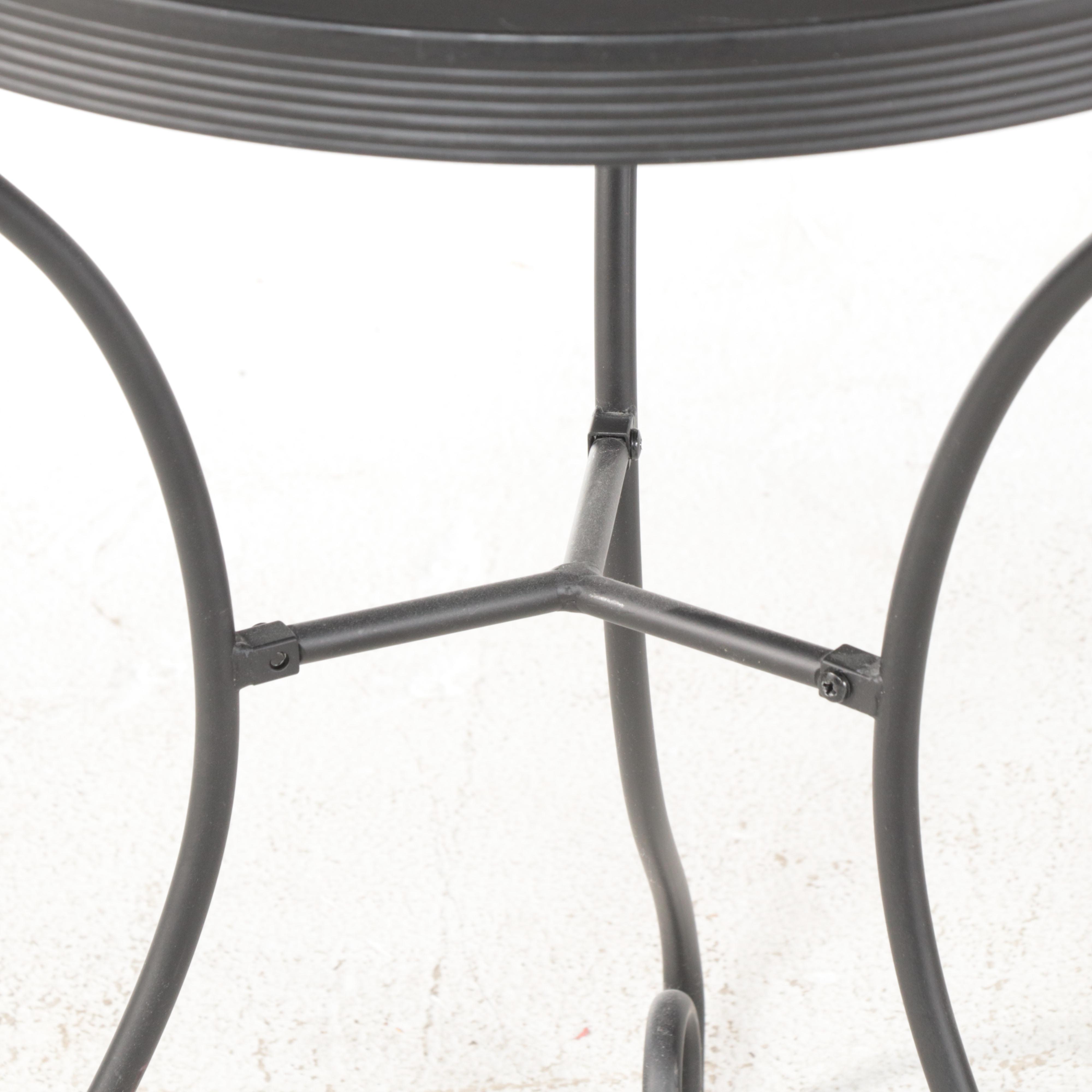 Pair of IKEA "Noresund" Powder-Coated Metal Side Tables | EBTH