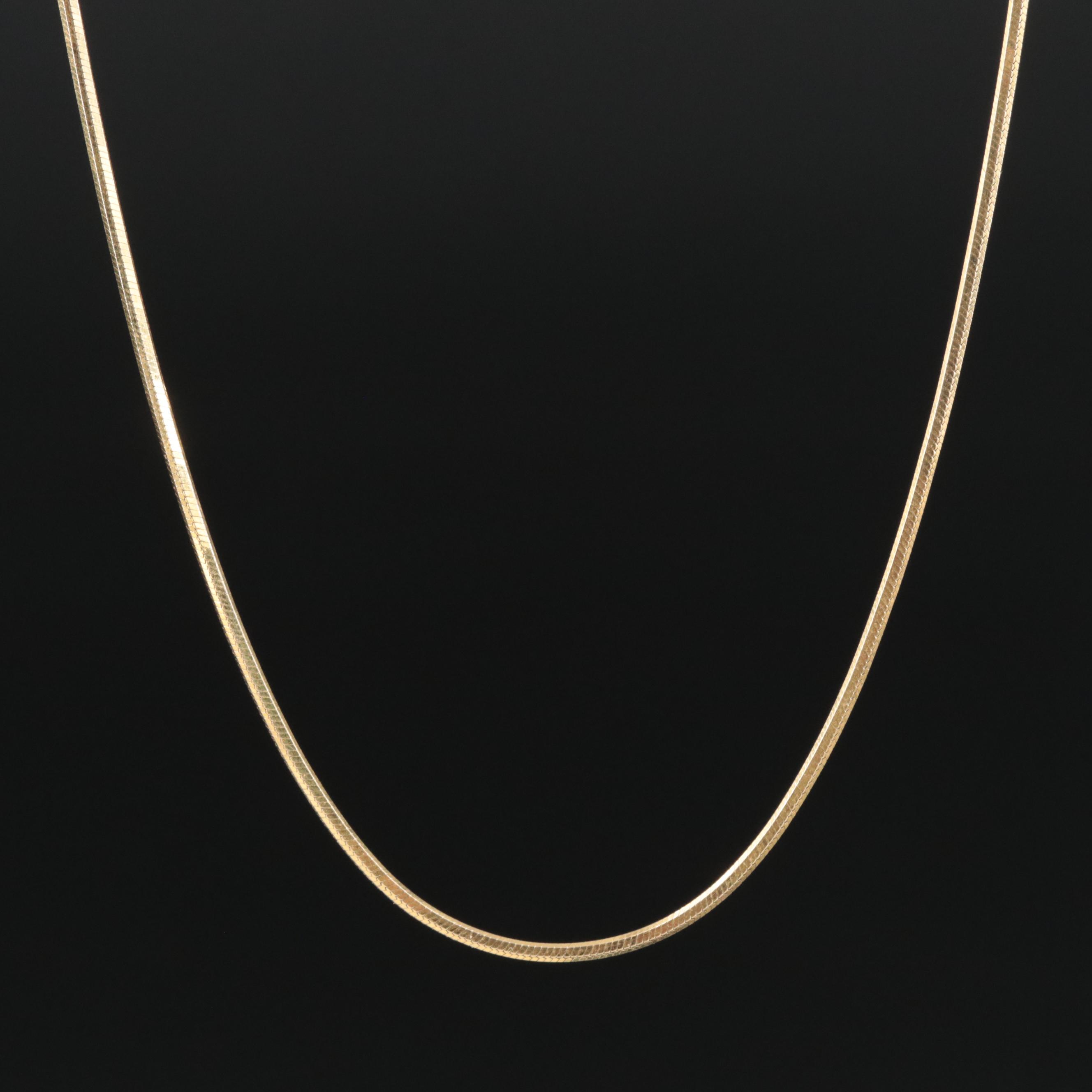 18K Snake Chain Necklace | EBTH