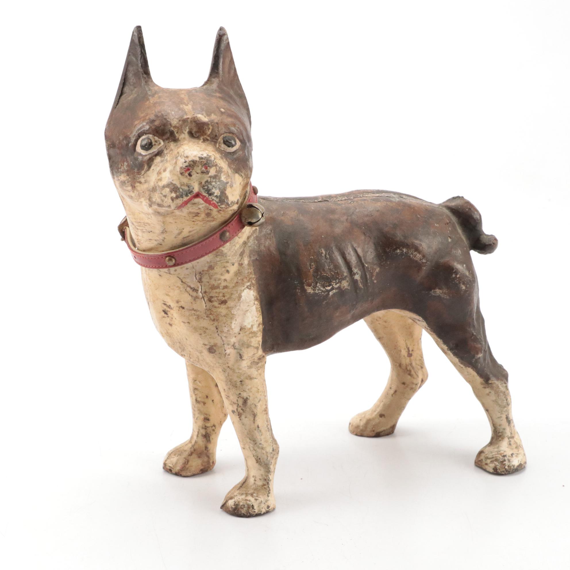 American Cast Iron Boston Terrier Door Stop, Early to Mid-20th Century ...