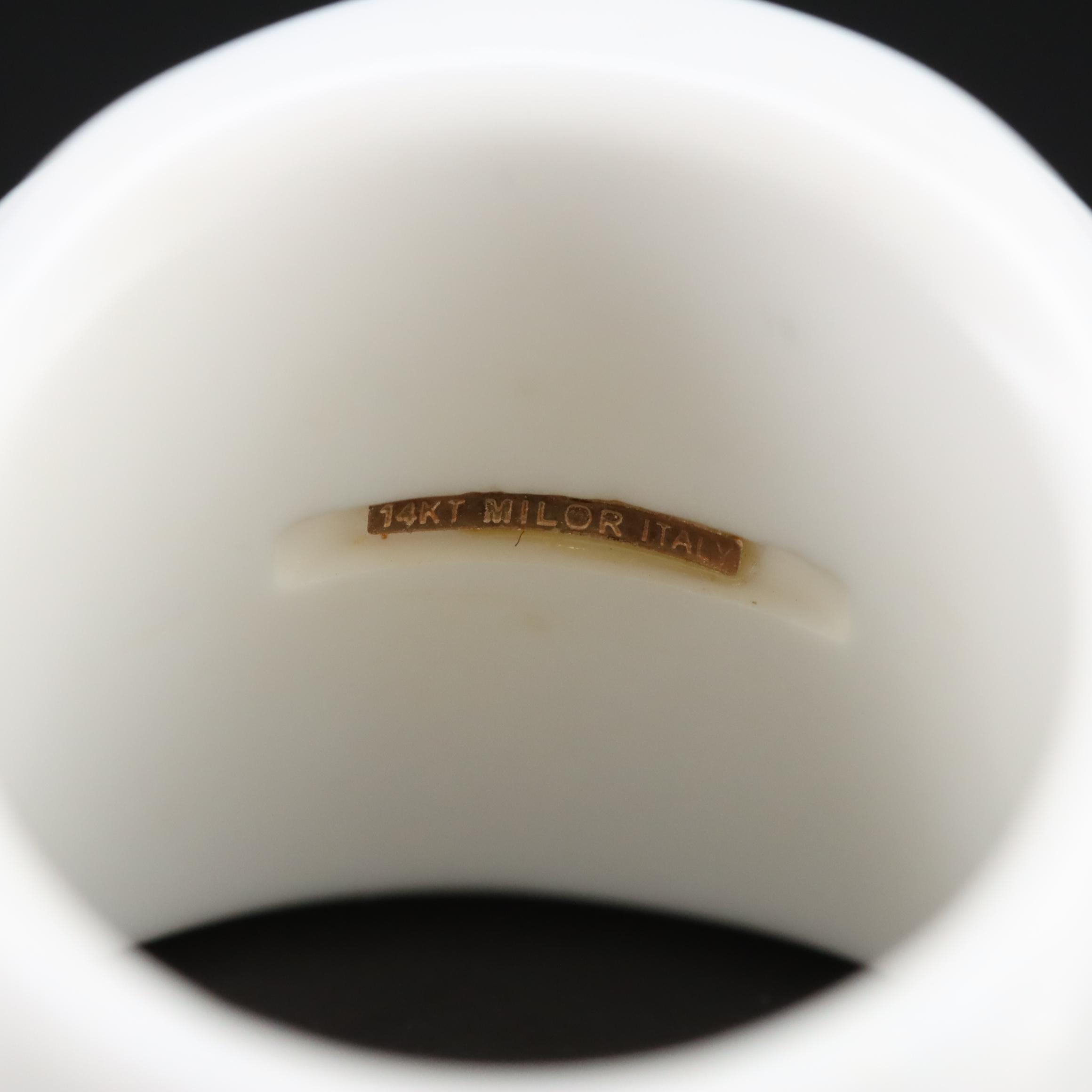 Agate and 14K Fluted Rings | EBTH