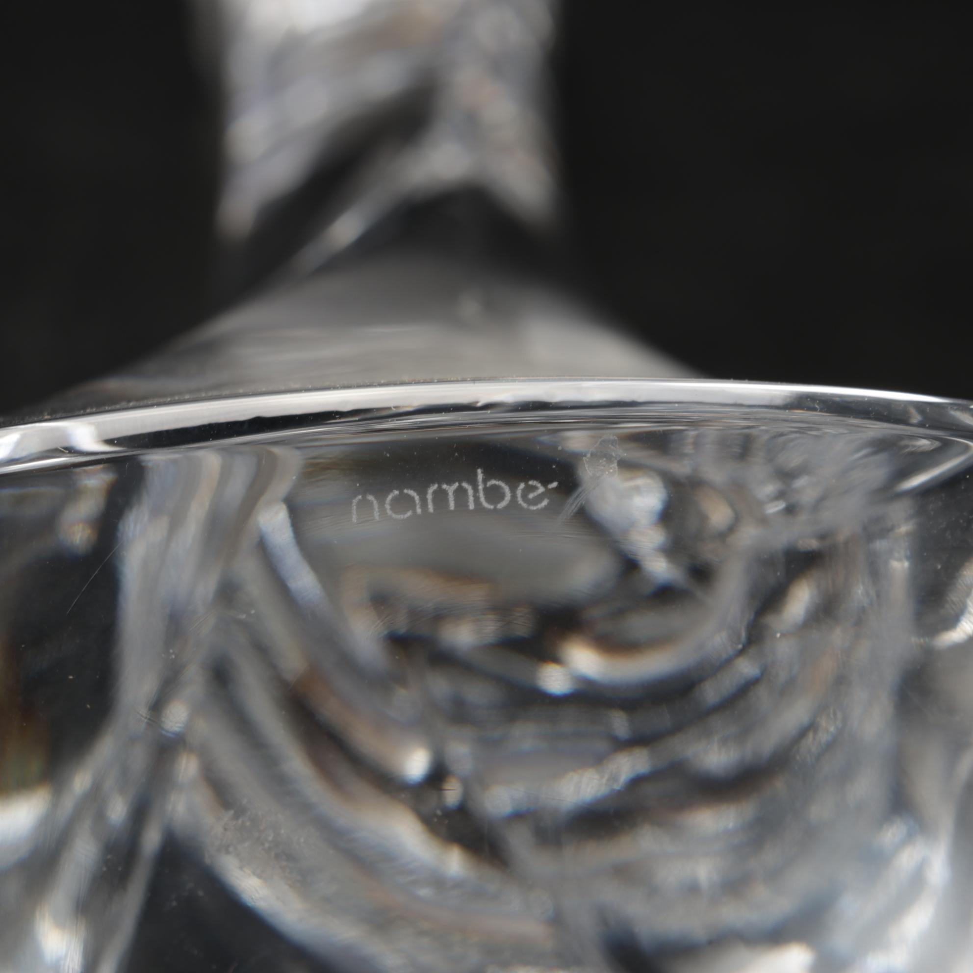 Pair of Nambe Crystal Candlesticks and Kate Spade Polka-Dot Crystal ...