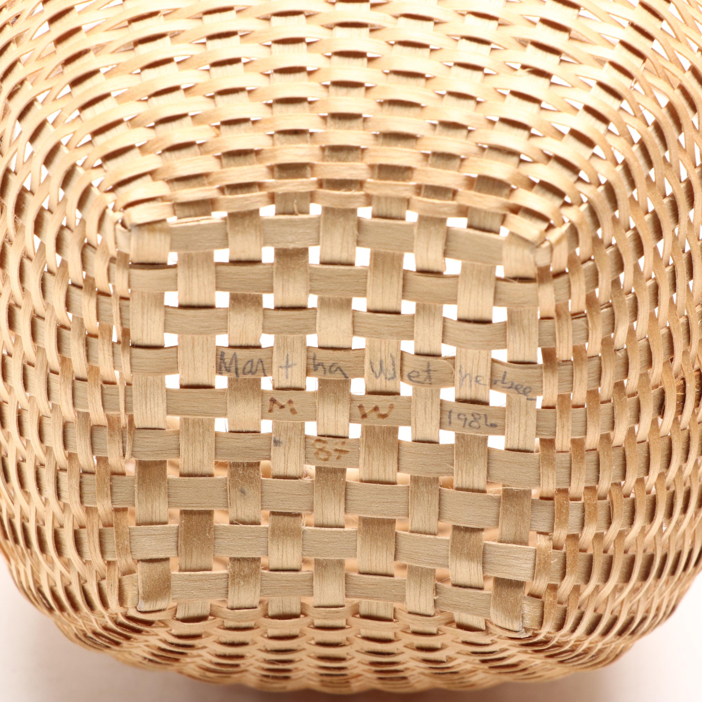 Martha Wetherbee Hand-Woven Wooden Baskets, 1980s | EBTH