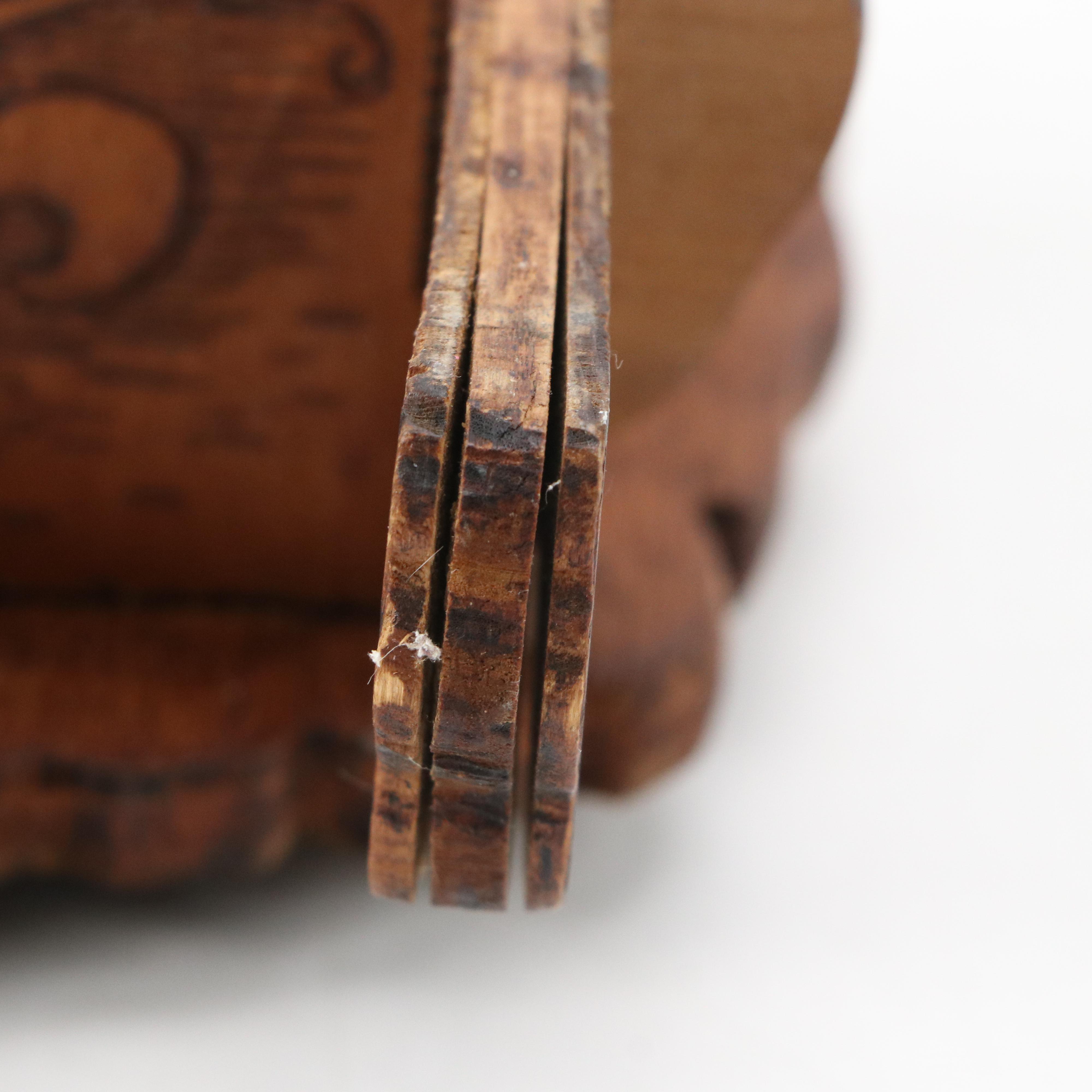 Victorian Pyrography Lion Form Double-Inkwell and Pen Holder | EBTH