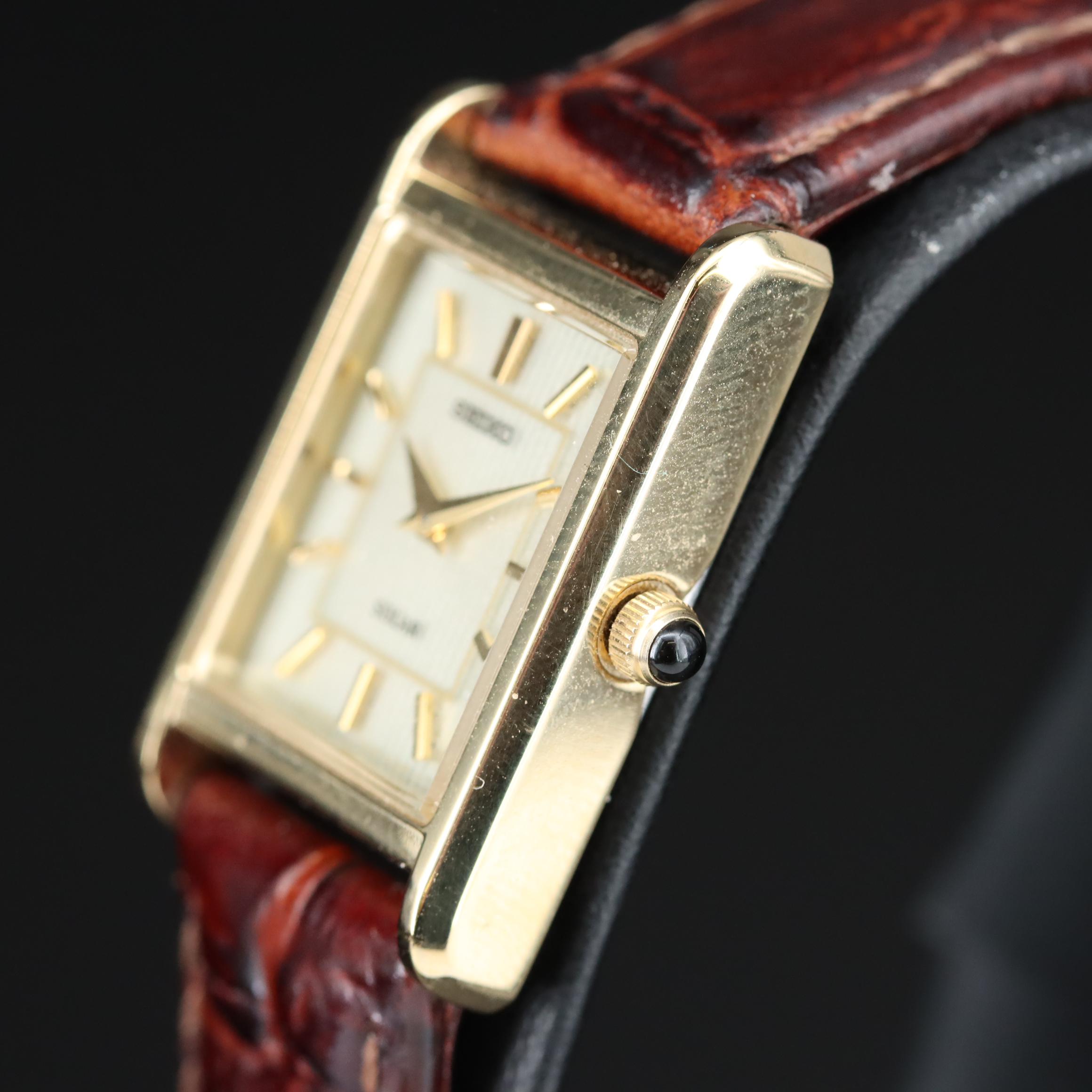 Seiko Solar Tank Shape Wristwatch | Everything But The House