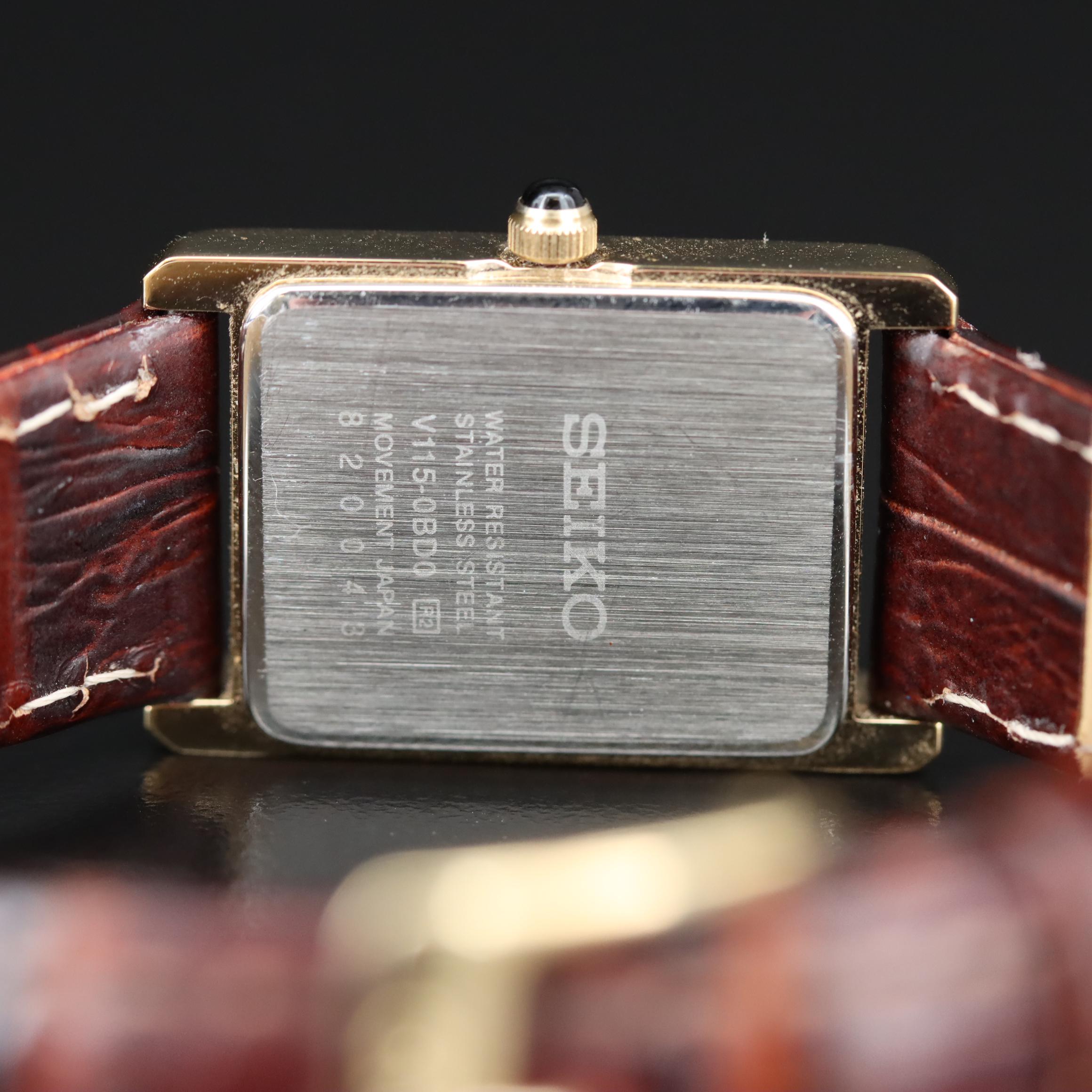 Seiko Solar Tank Shape Wristwatch | Everything But The House