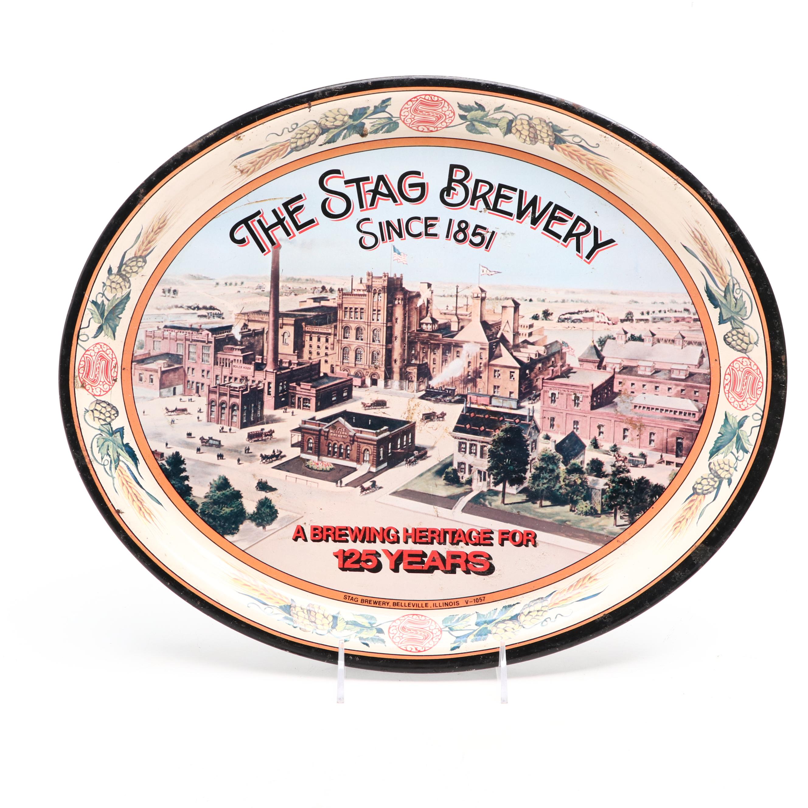 Stag Brewery and Burger Beer Trays with Barbarossa Sign, Mid to Late ...