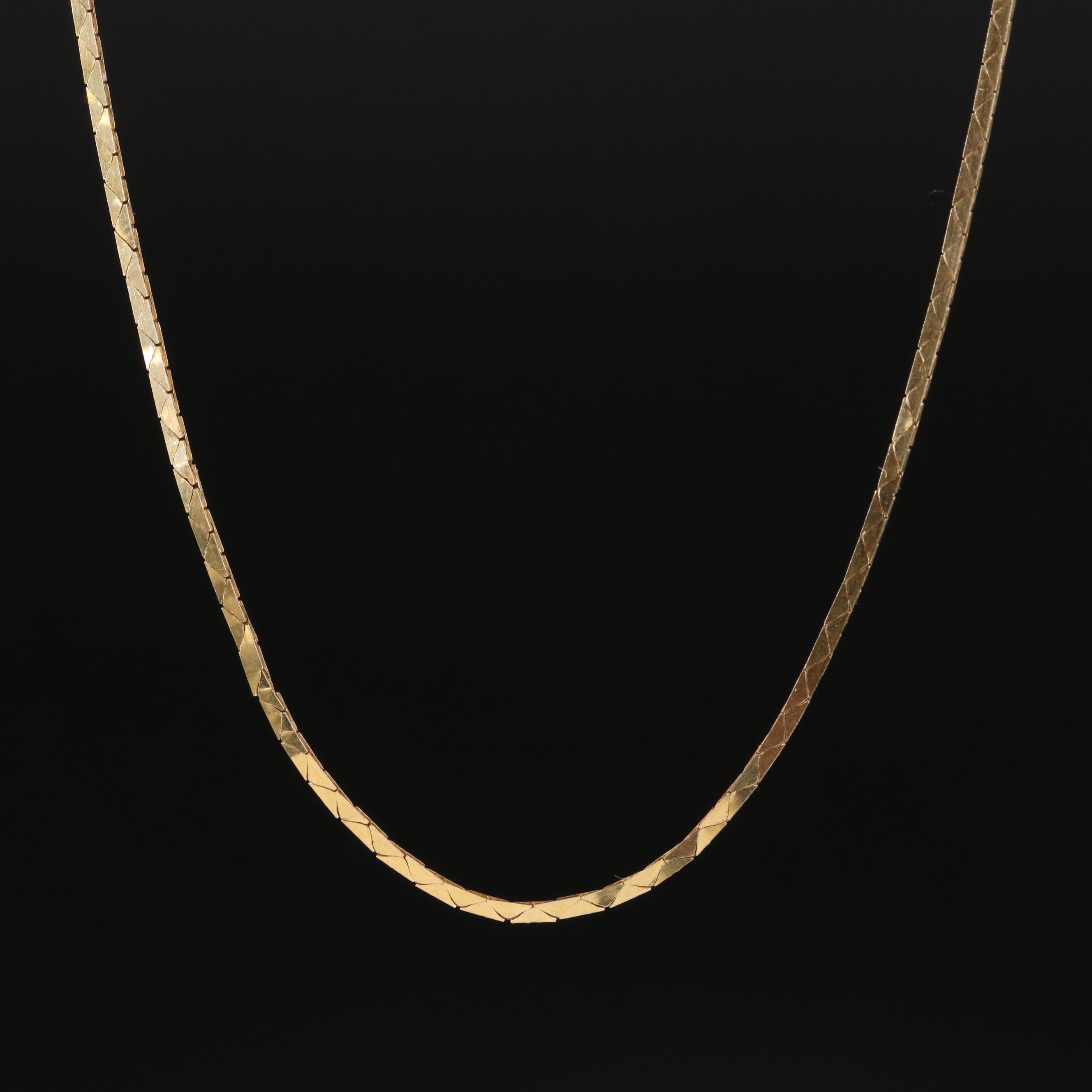 14K Cobra Chain Necklace | EBTH