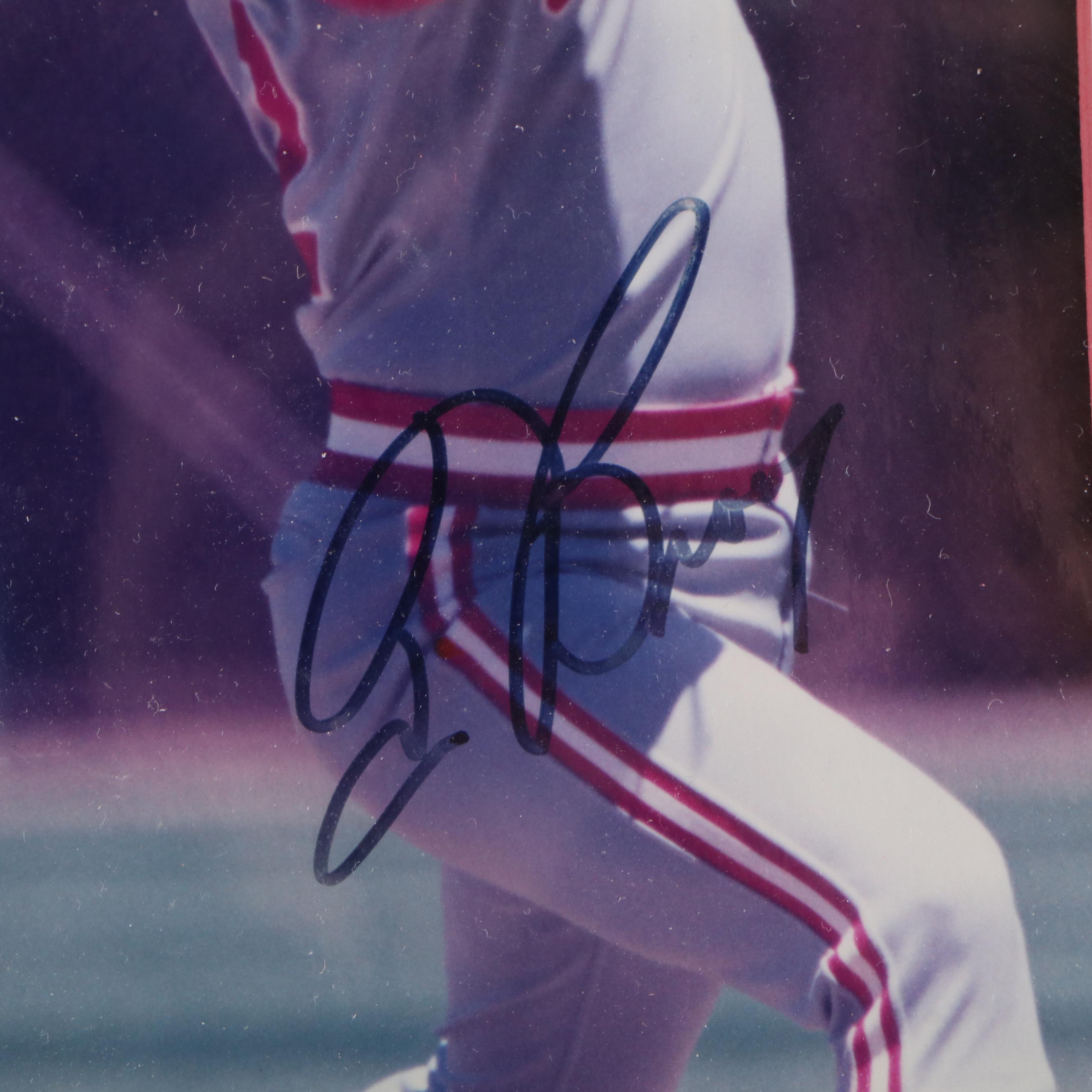 Tom Browning Signed Perfect Game Display with Team Signed Baseballs and ...