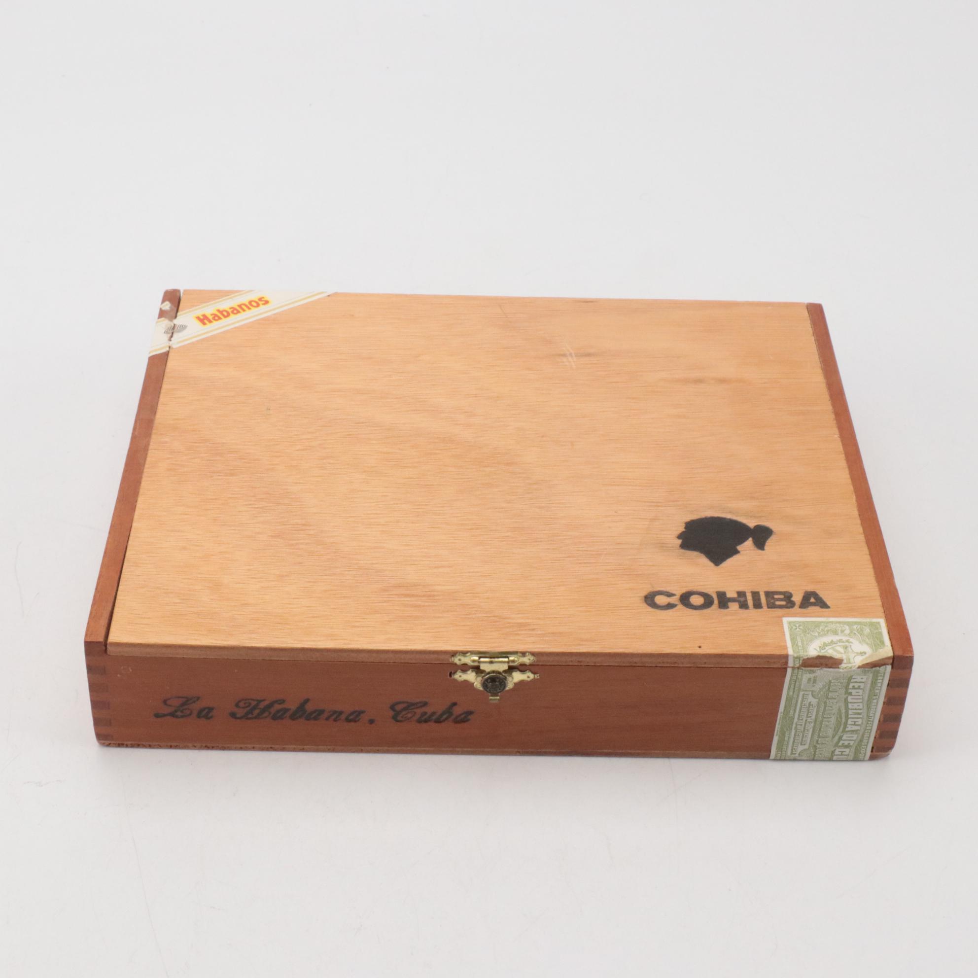 Cohiba, Padrón, and Tabacalera A. Fuente y Cia. Wooden Cigar Boxes | EBTH