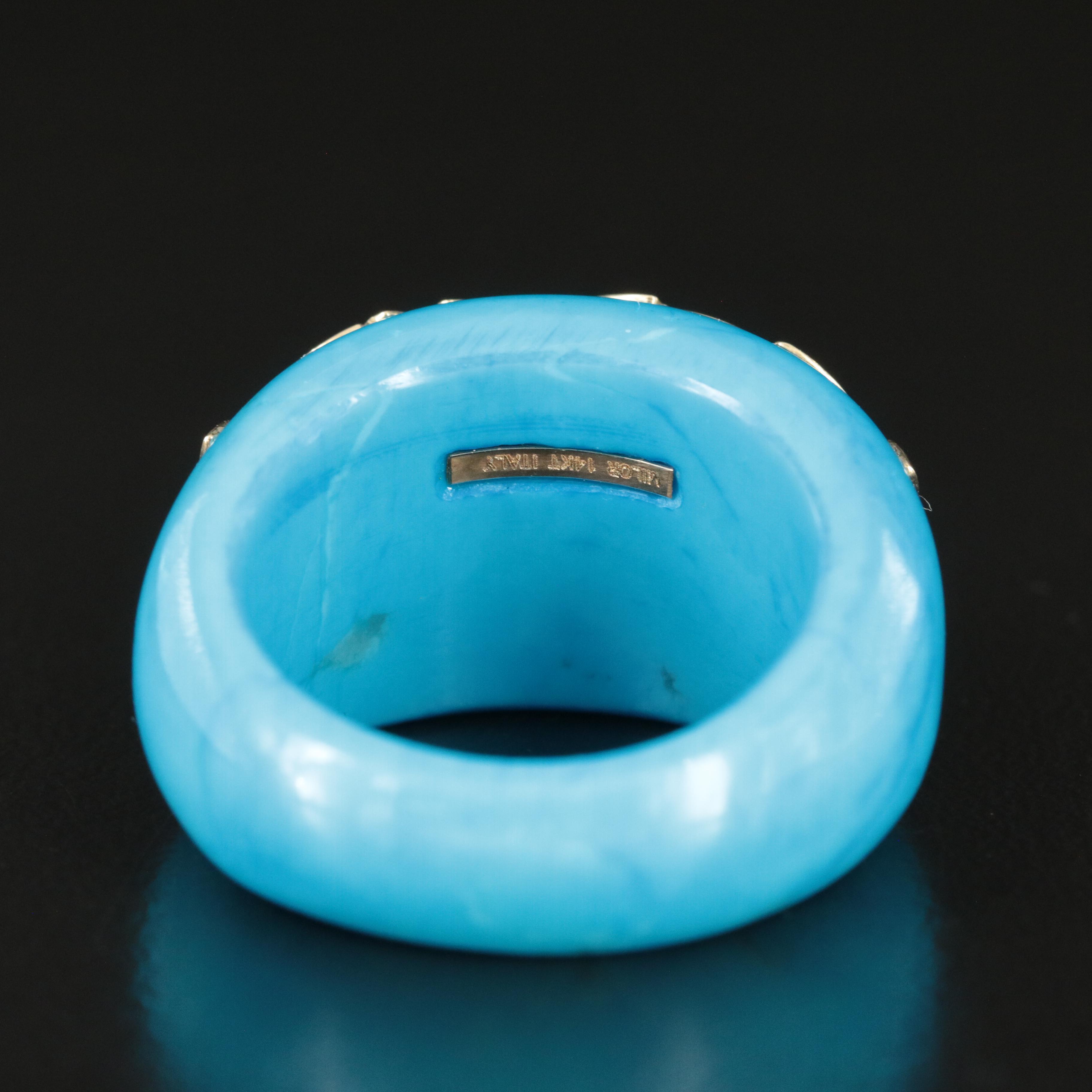 Milor Magnesite Ring with 14K Flower Overlay | EBTH